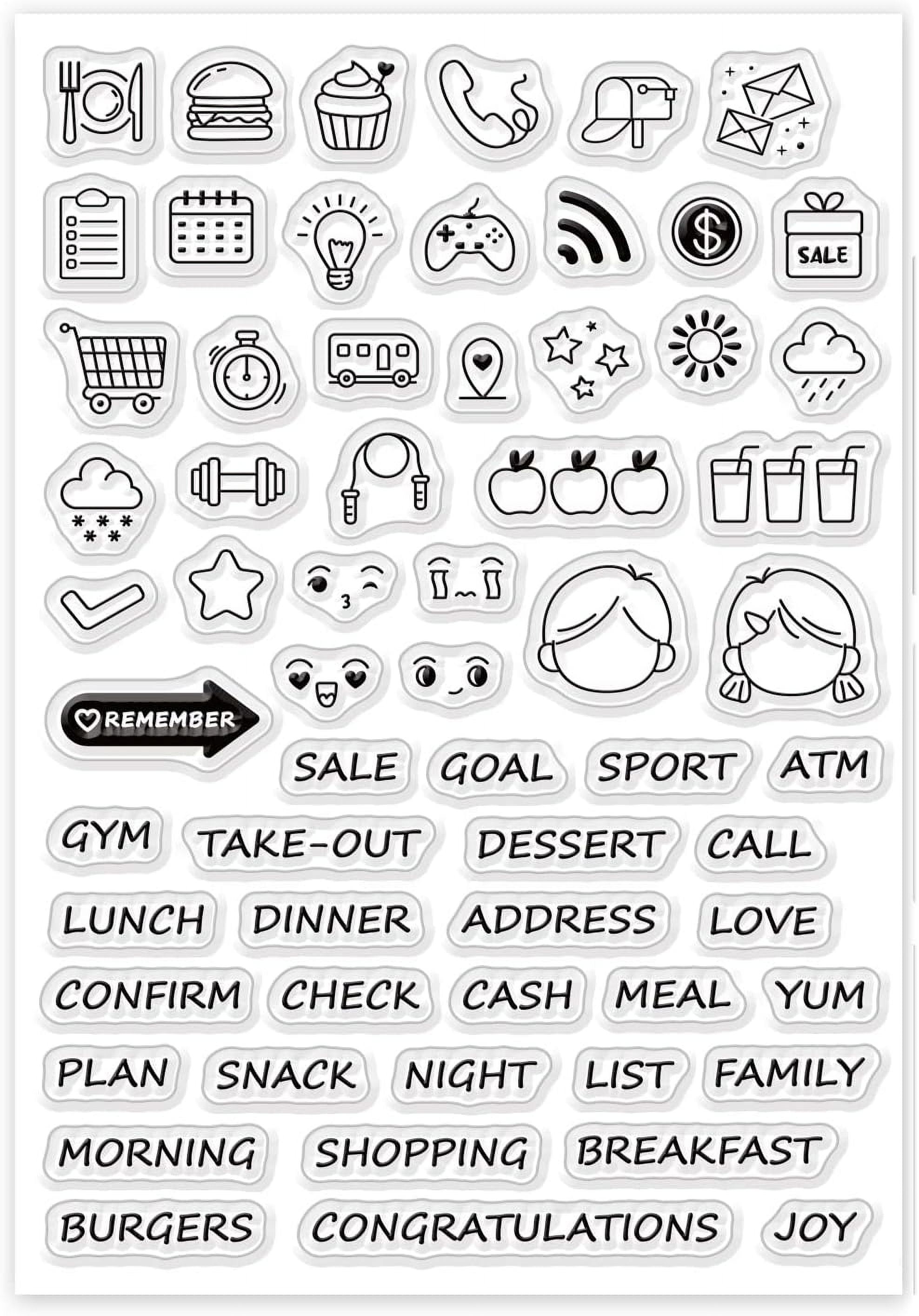 PH Daily Icon Clear Stamps Scrapbook Sign Silicone Rubber Stamp Film ...