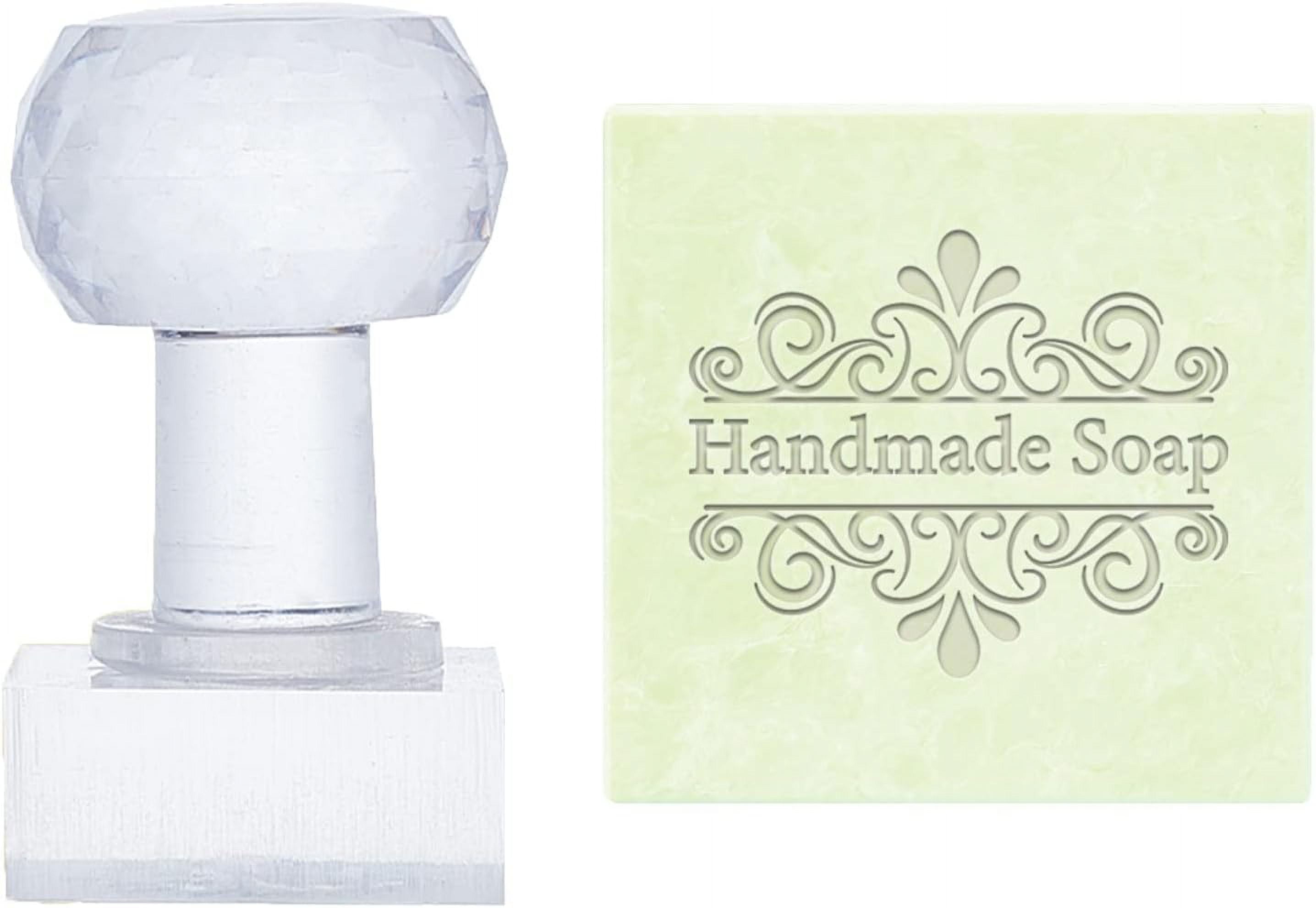PH Flower Acrylic Stamp with Handle - Round Soap Chapter Imprint Stamp ...