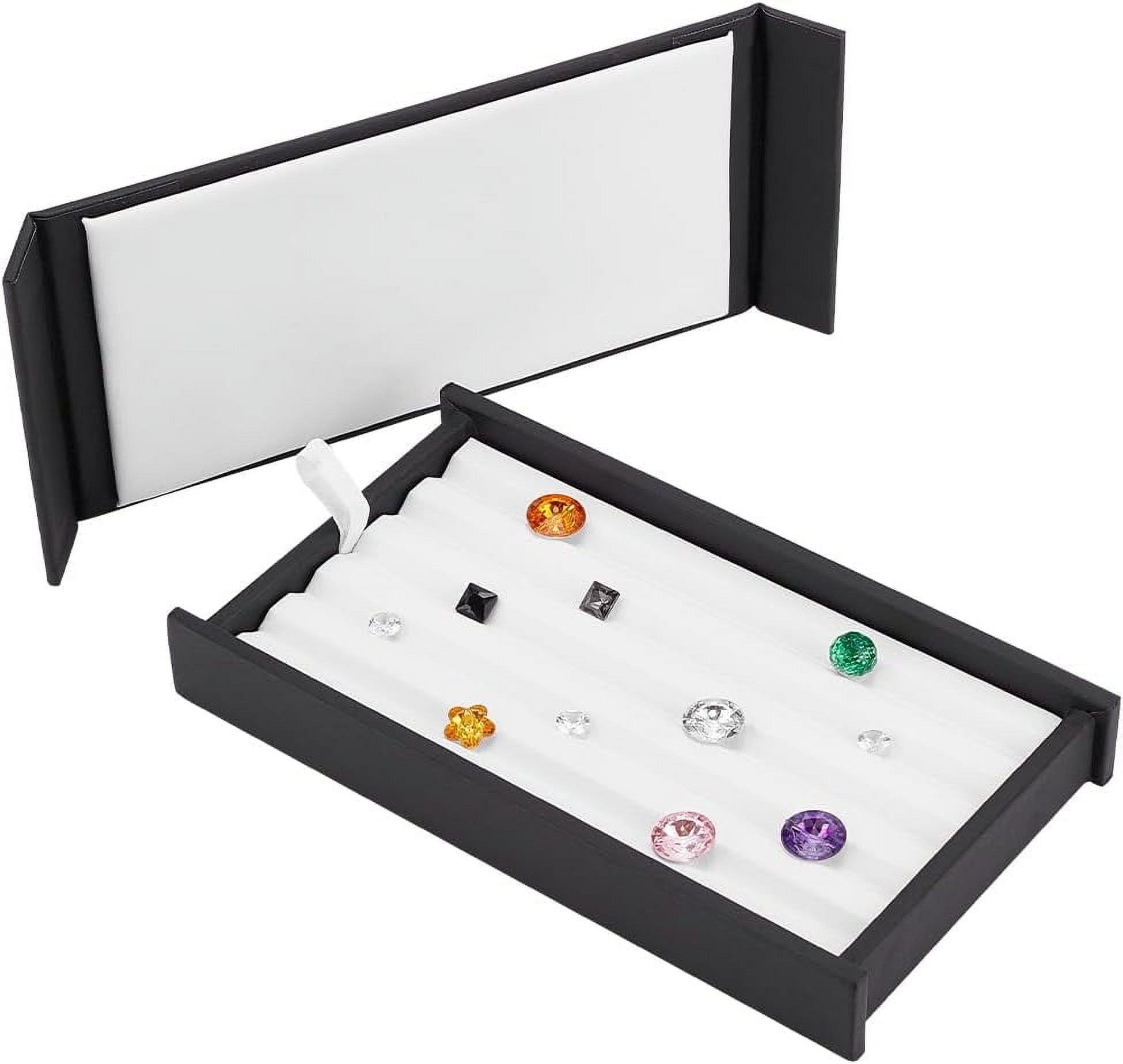 PH Gem Display Box 5 Slot Diamond Storage Box Imitation Leather ...