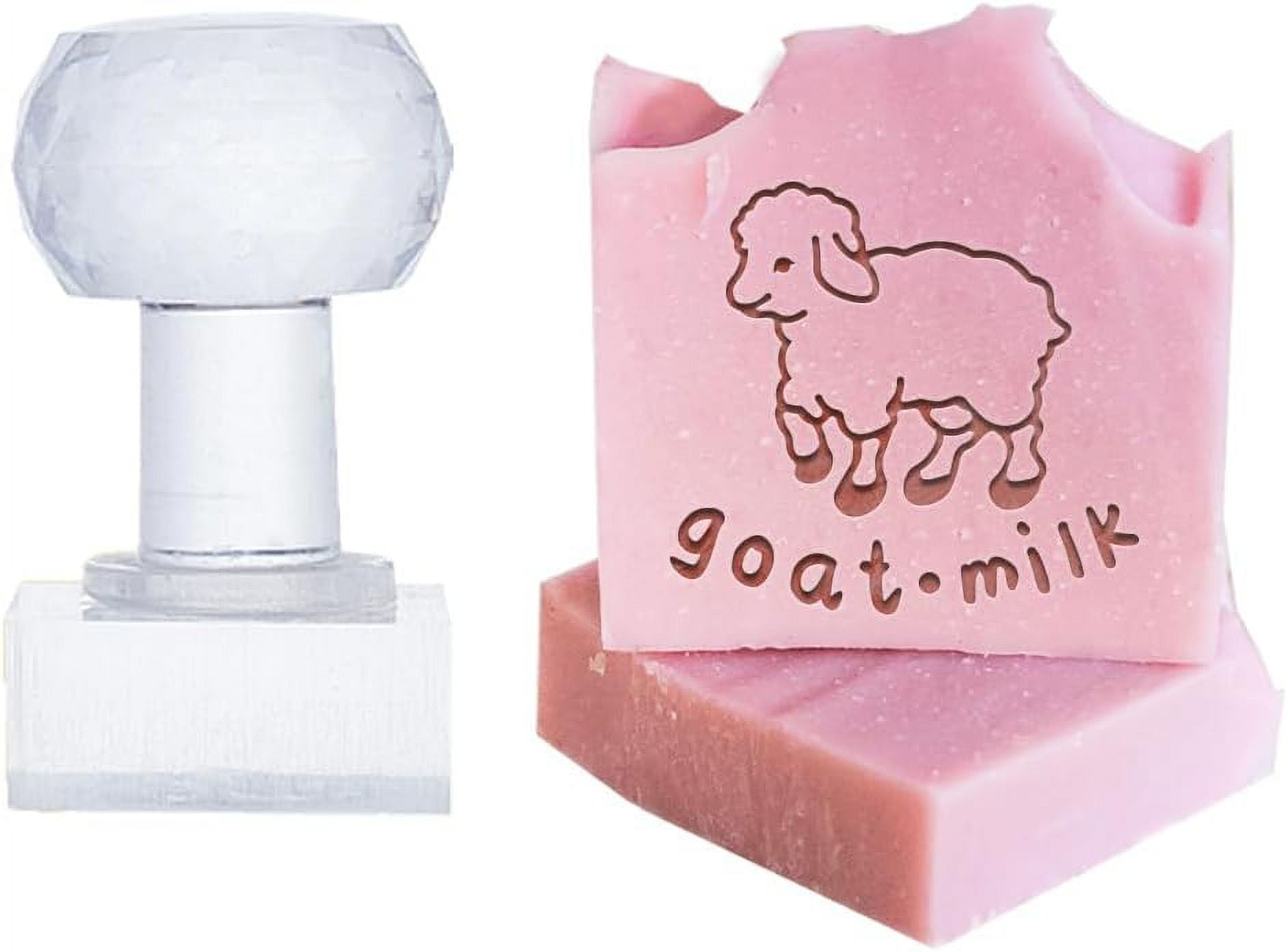 PH Goat Soap Stamp - Acrylic Animal Embossing Stamp for Handmade Soap ...