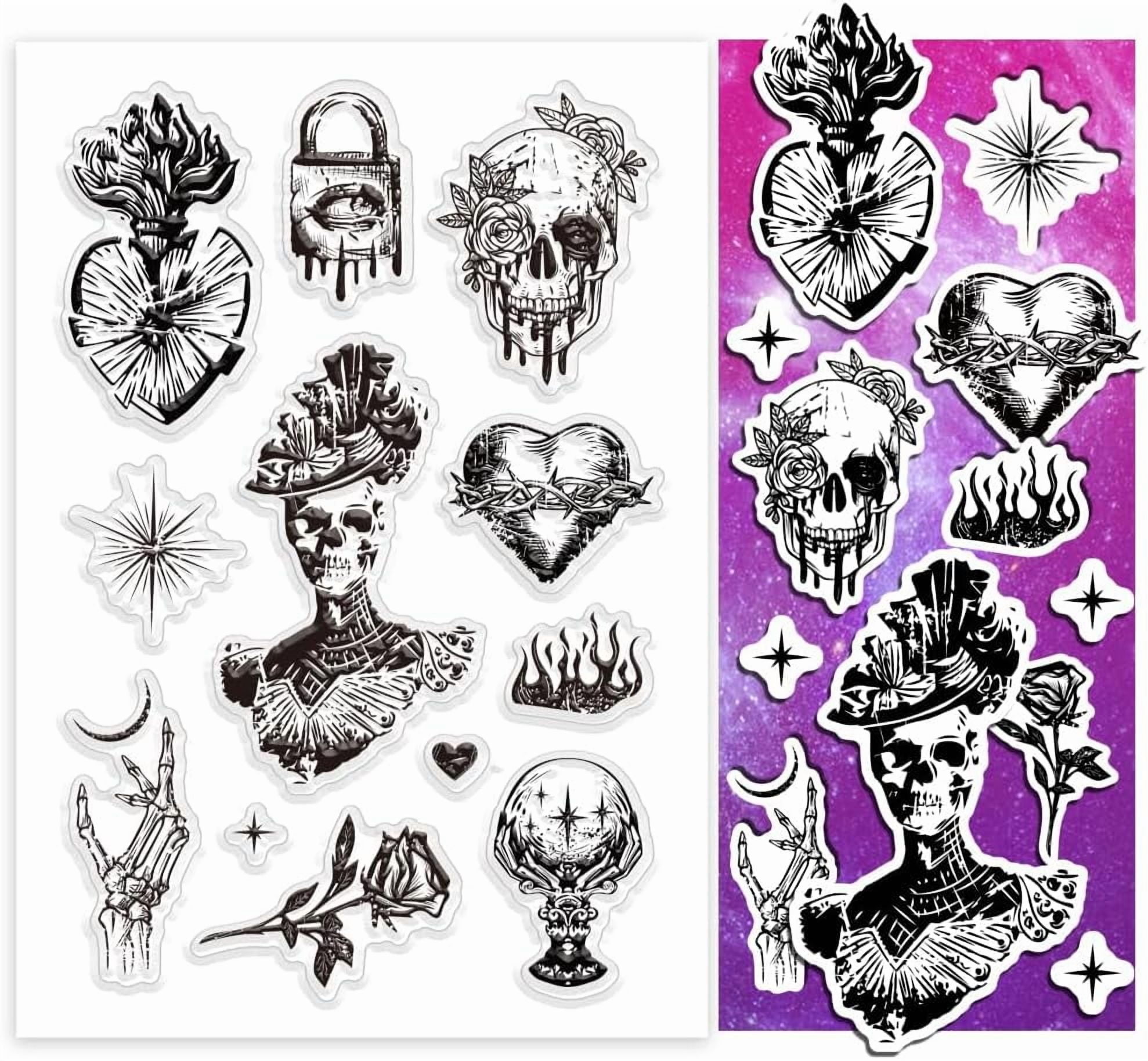 PH Gothic Pattern Clear Stamps Rubber Clear Stamps Vintage Transparent ...