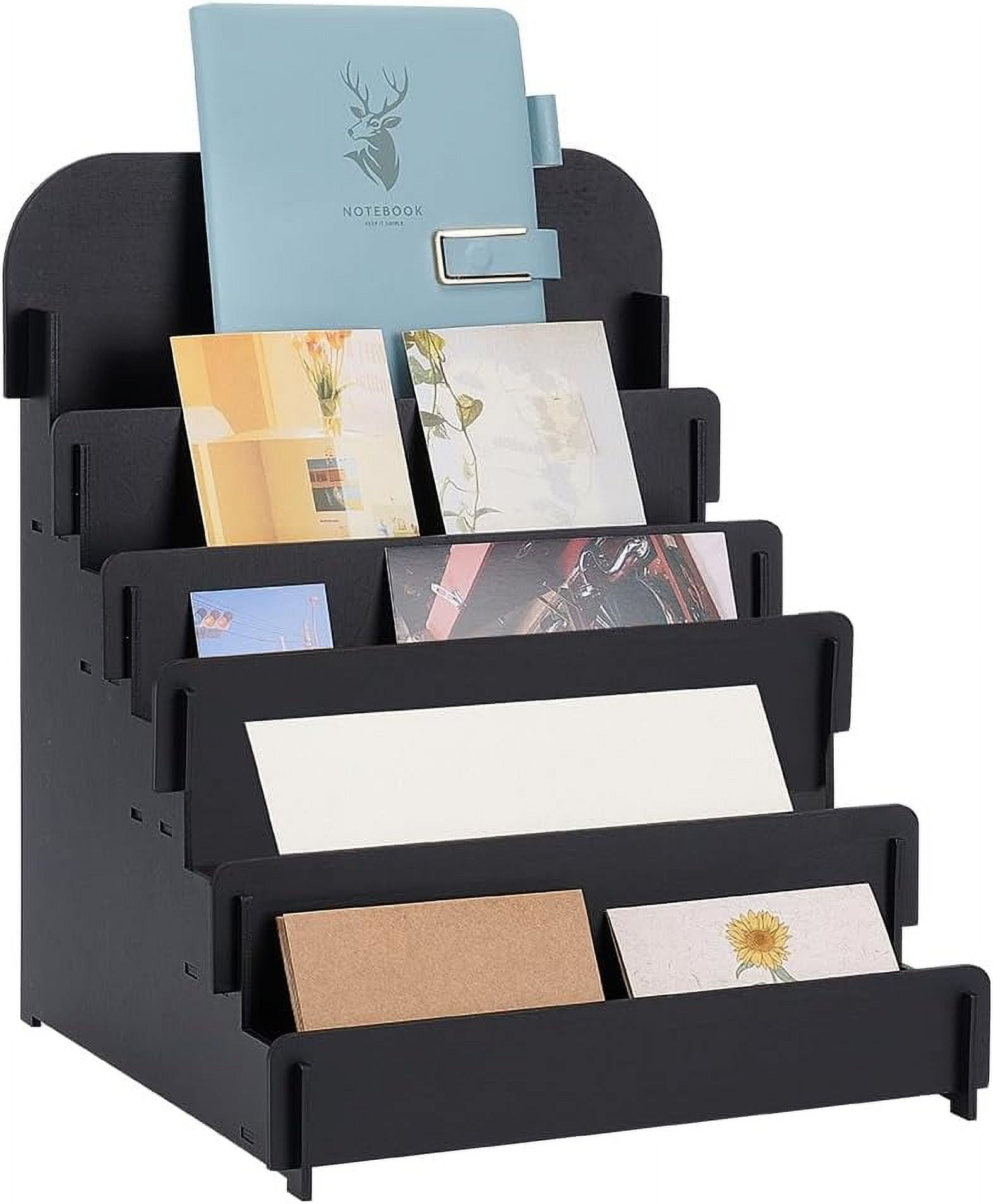 PH Greeting Card Display Stand 5 Tier Black Card Holder Card Organizer ...