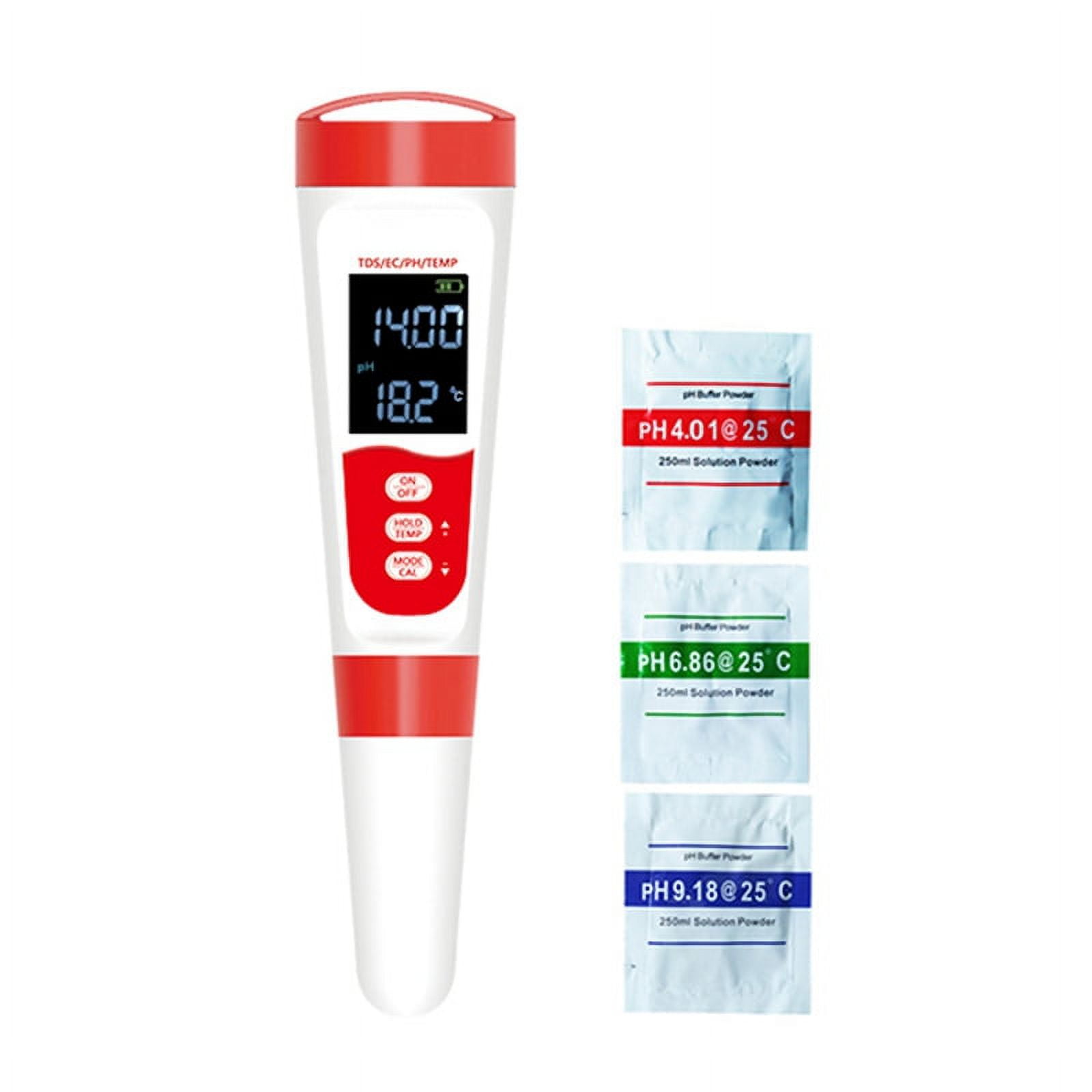 PH Meter, Digital 4 in 1 PH EC TDS Temp Meter for Water Hydroponics ...