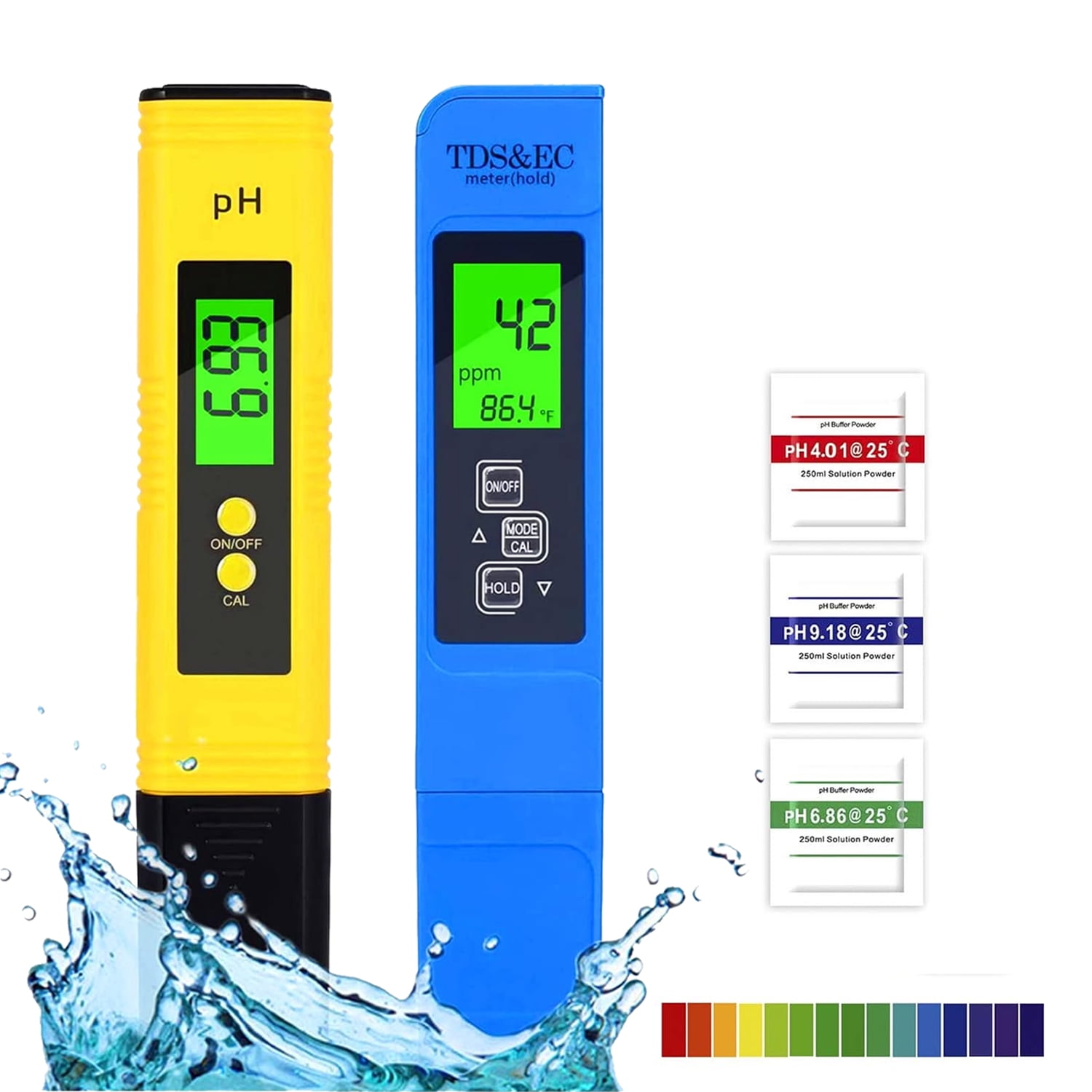 PH Meter,TDS PPM Meter,PH/EC Digital Kit,Pool Water Test Kit,0.01 ...
