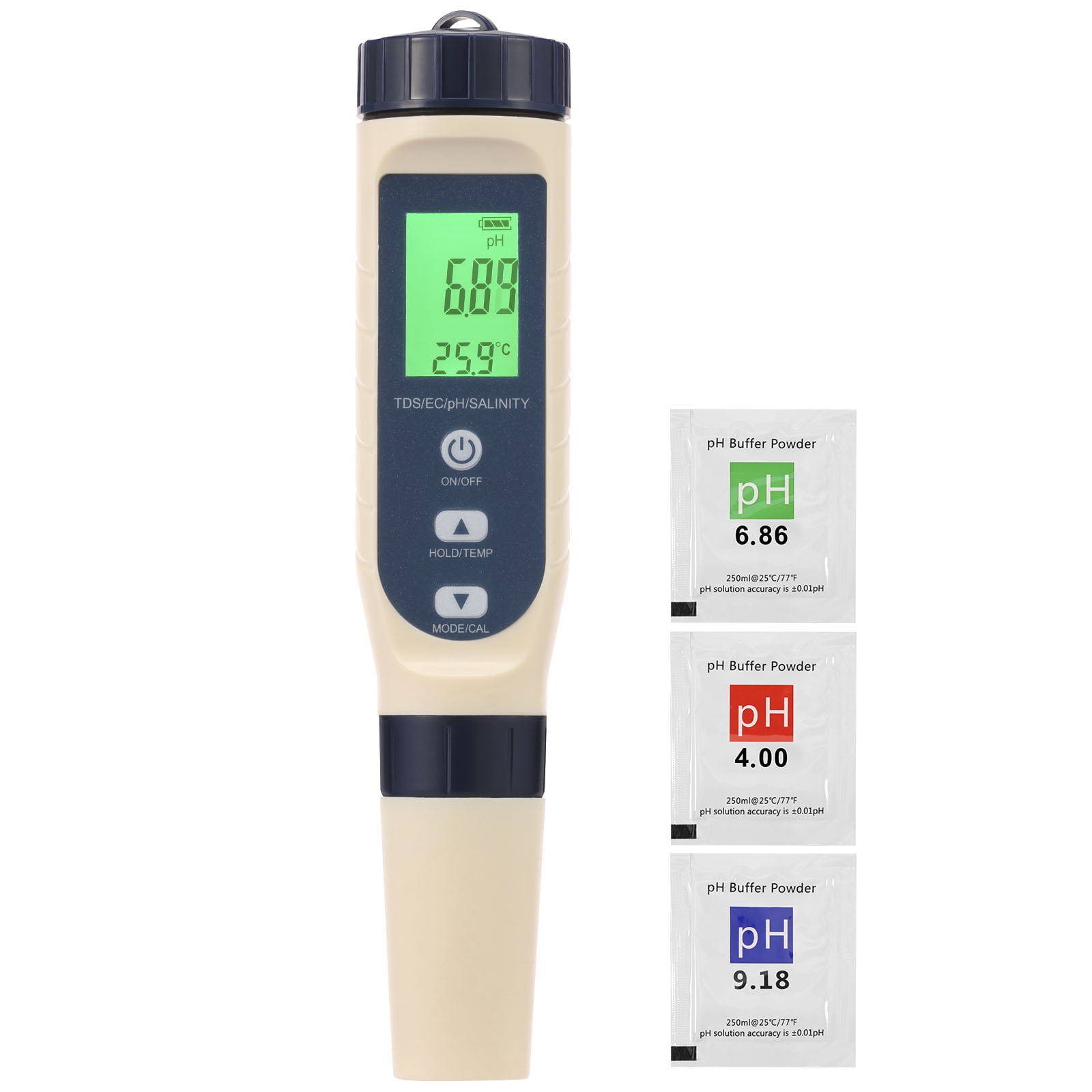 PH Meter Water Multifunctional PH TDS EC Salinity Thermometer High ...