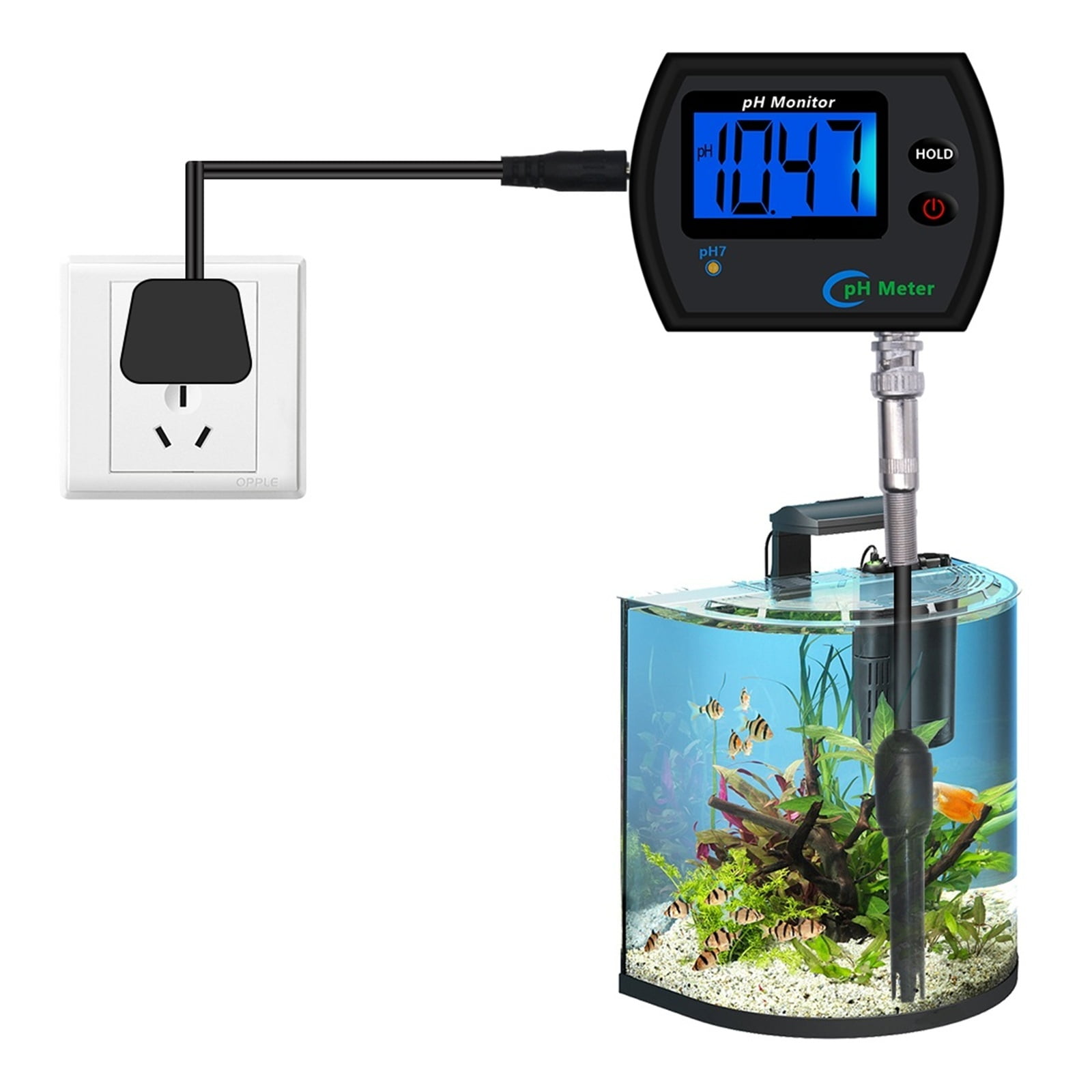 PH Meter Water Quality Monitor Online for Aquarium Multiparameter Water ...