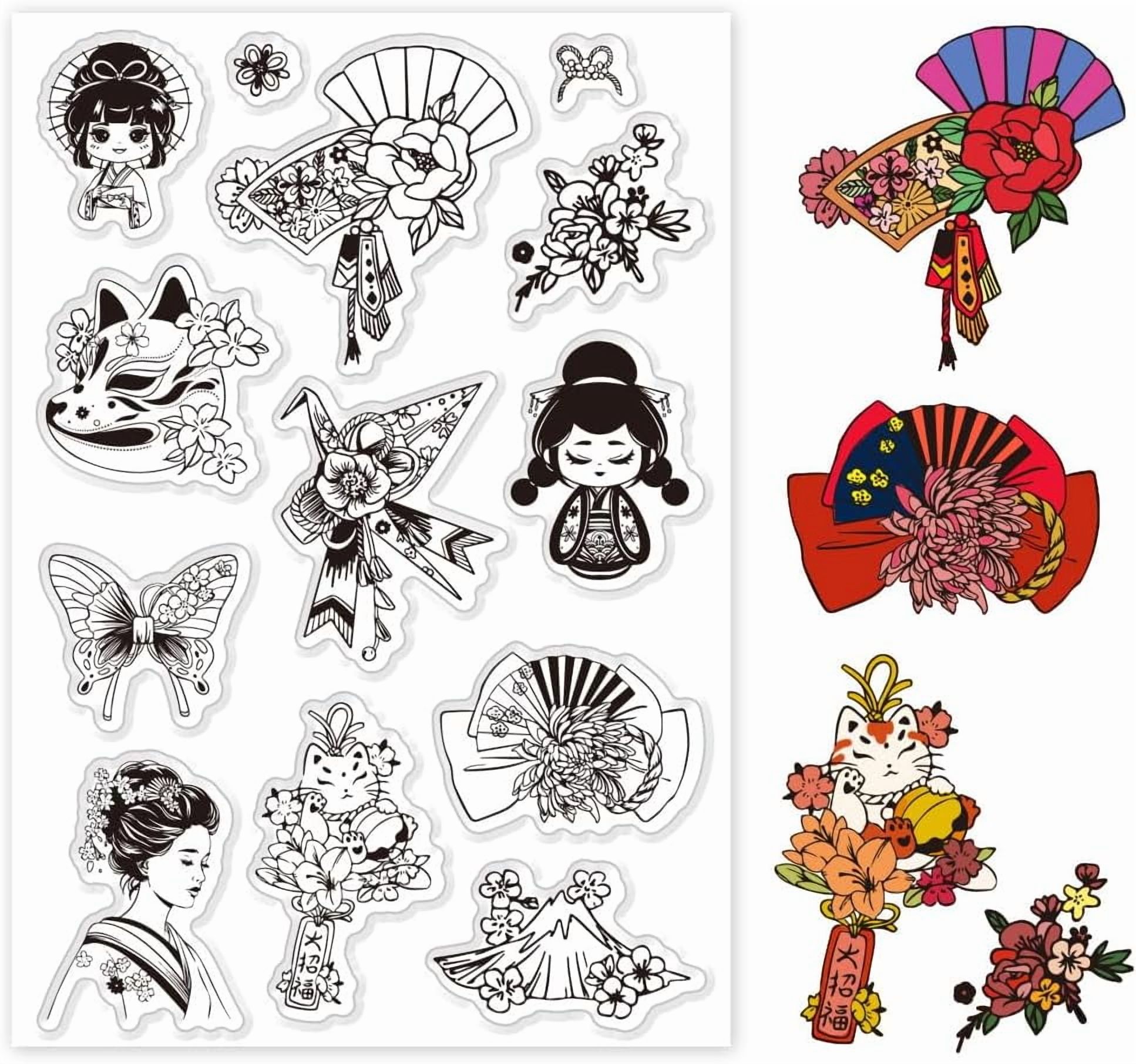 PH Oriental Elements Stamp for Card Making Chinese Style Clear Stamp ...