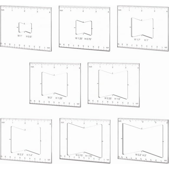 PH Pack of 8 Router Template 4" Butterfly Inlay Template Set Acrylic ...