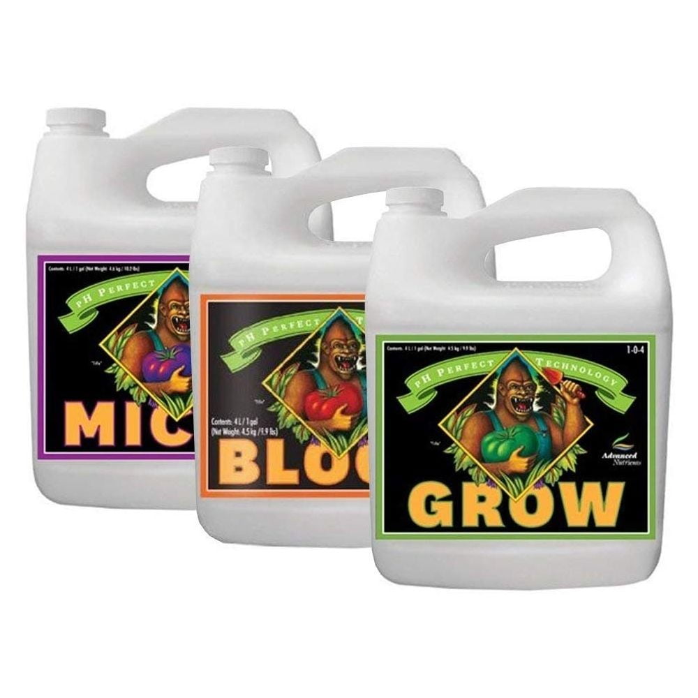 PH Perfect Technology Base Fertilizer Grow, Bloom, Micro 1 Gal Set ...