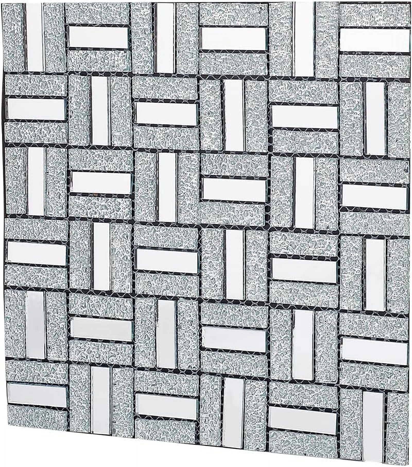 PH Rectangle Craft Mirror Tiles 11.8x12.2inch Self-Adhesive Wallpaper ...