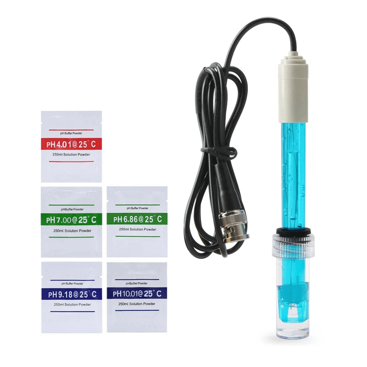 PH Replacement Probe with BNC Interface 300cm Cable 0-14 Q9 Controller Oxidation-Reduc pwm25 ...
