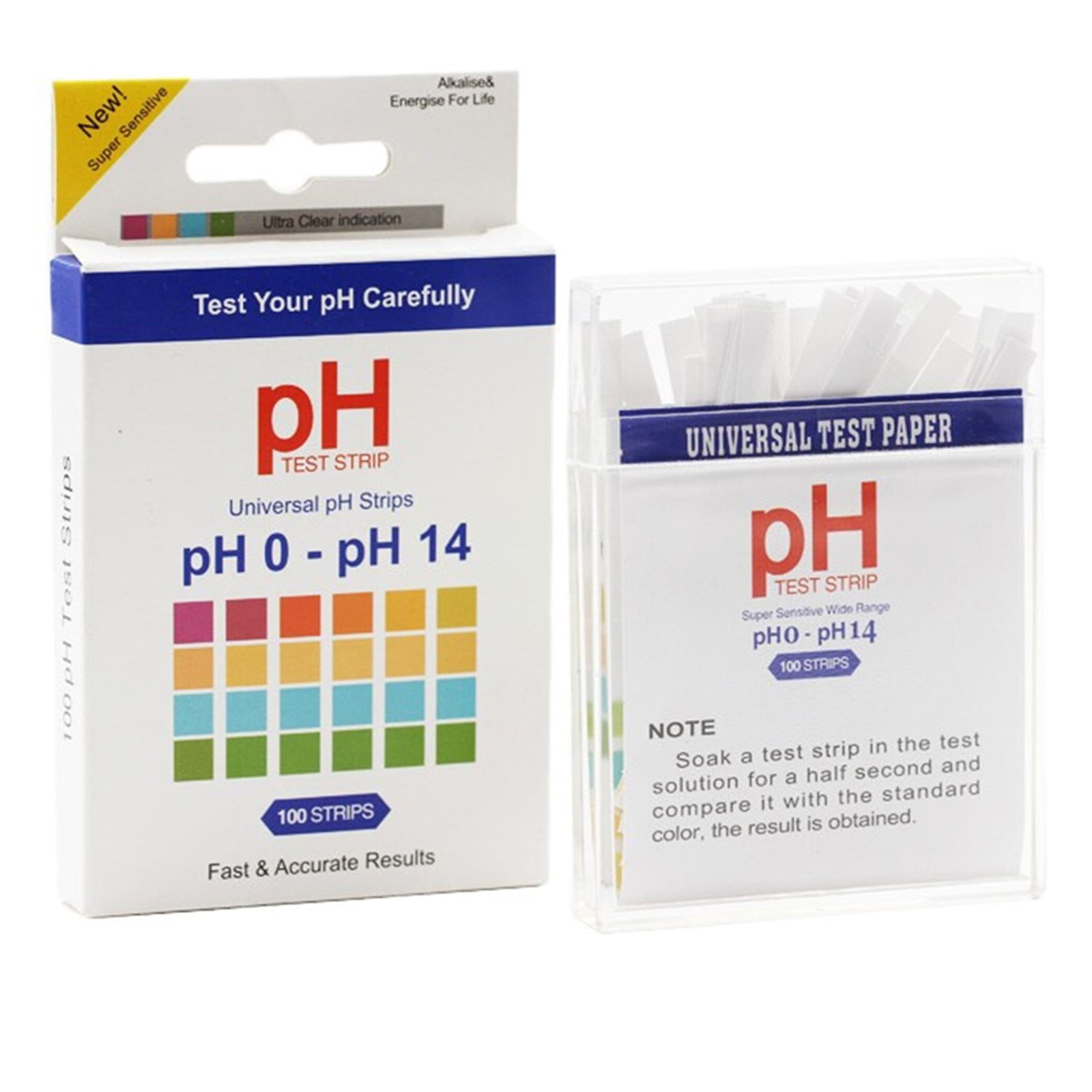 PH Test Strips for Water, Soil, and Food, 100 Pieces, Acidity and ...