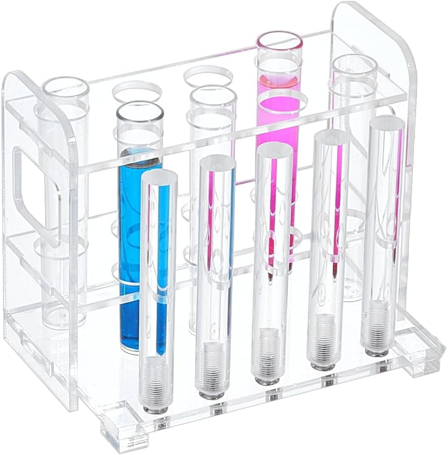 PH Test Tube Holder Test Tube Rack Clear Acrylic Test Tube Organizer 8 ...