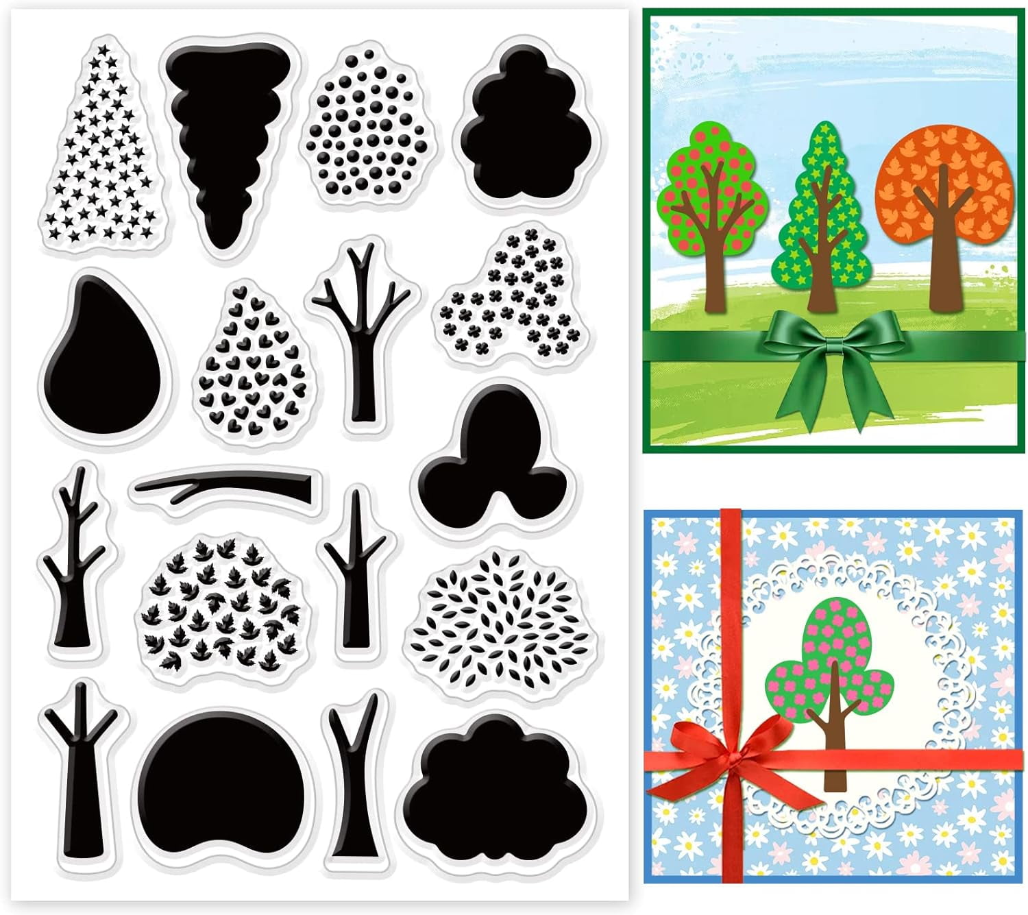 PH Tree Pattern Clear Stamps Transparent Craft Stamps Plant Stamp Leaf ...