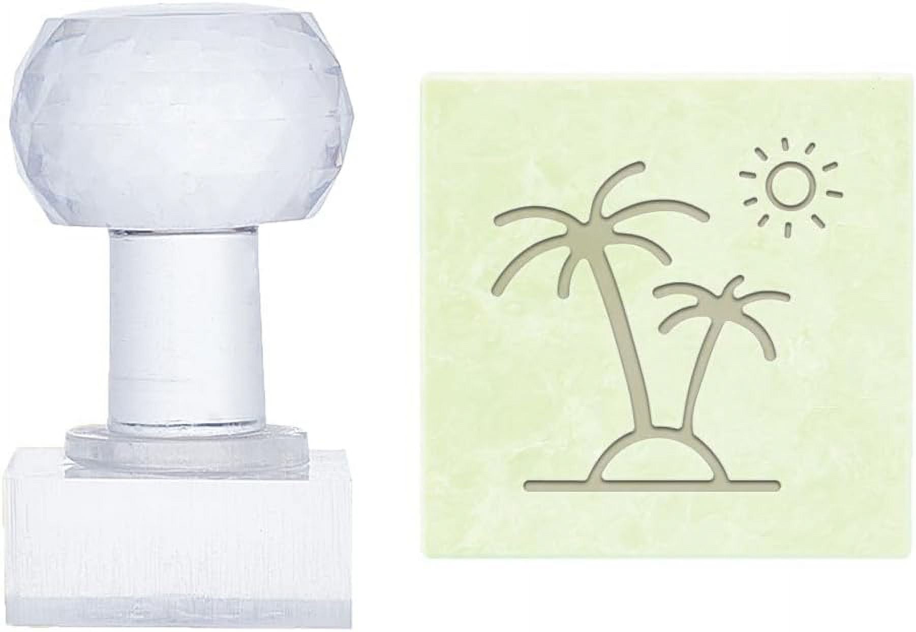 PH Tree Soap Stamp Plant Acrylic Stamp with Handle Rectangle Soap ...
