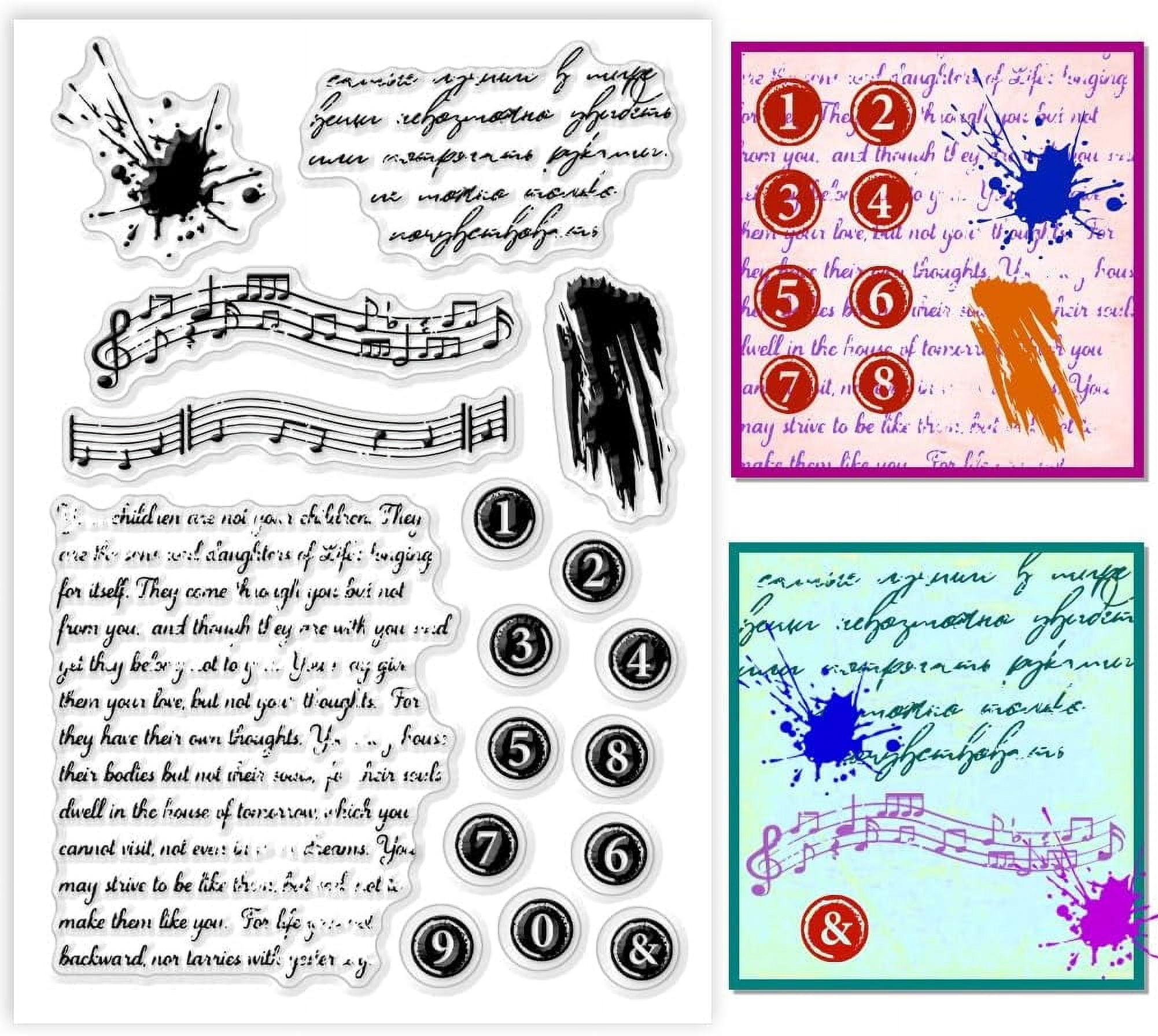 PH Typewriter Alphabet Clear Stamps Retro Texture Rubber Stamps Sheet ...