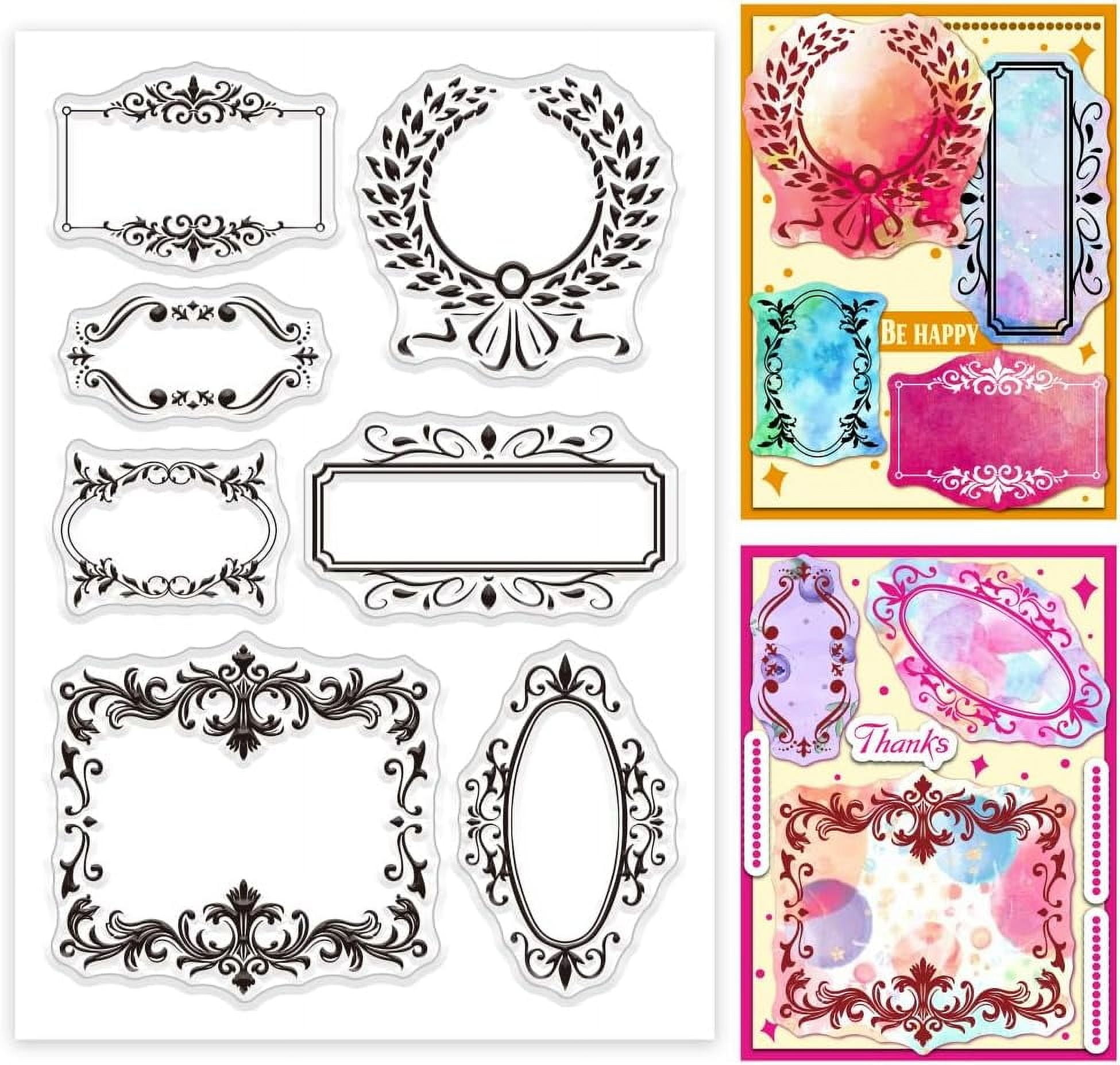 PH Vintage Border Clear Stamps Lace Silicone Rubber Stamps Transparent ...