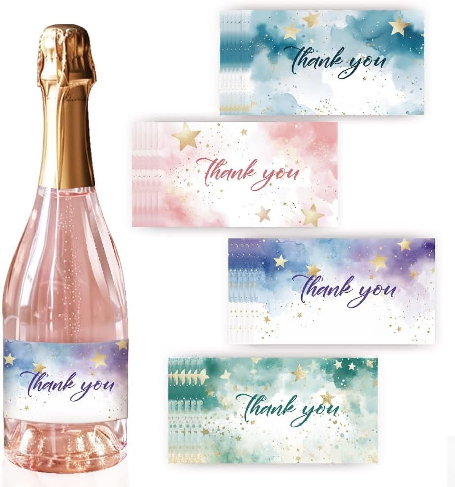 PH Wine Bottle Labels 40pcs 4 Styles Wine Labels for Bottles 3.5 x 2 ...