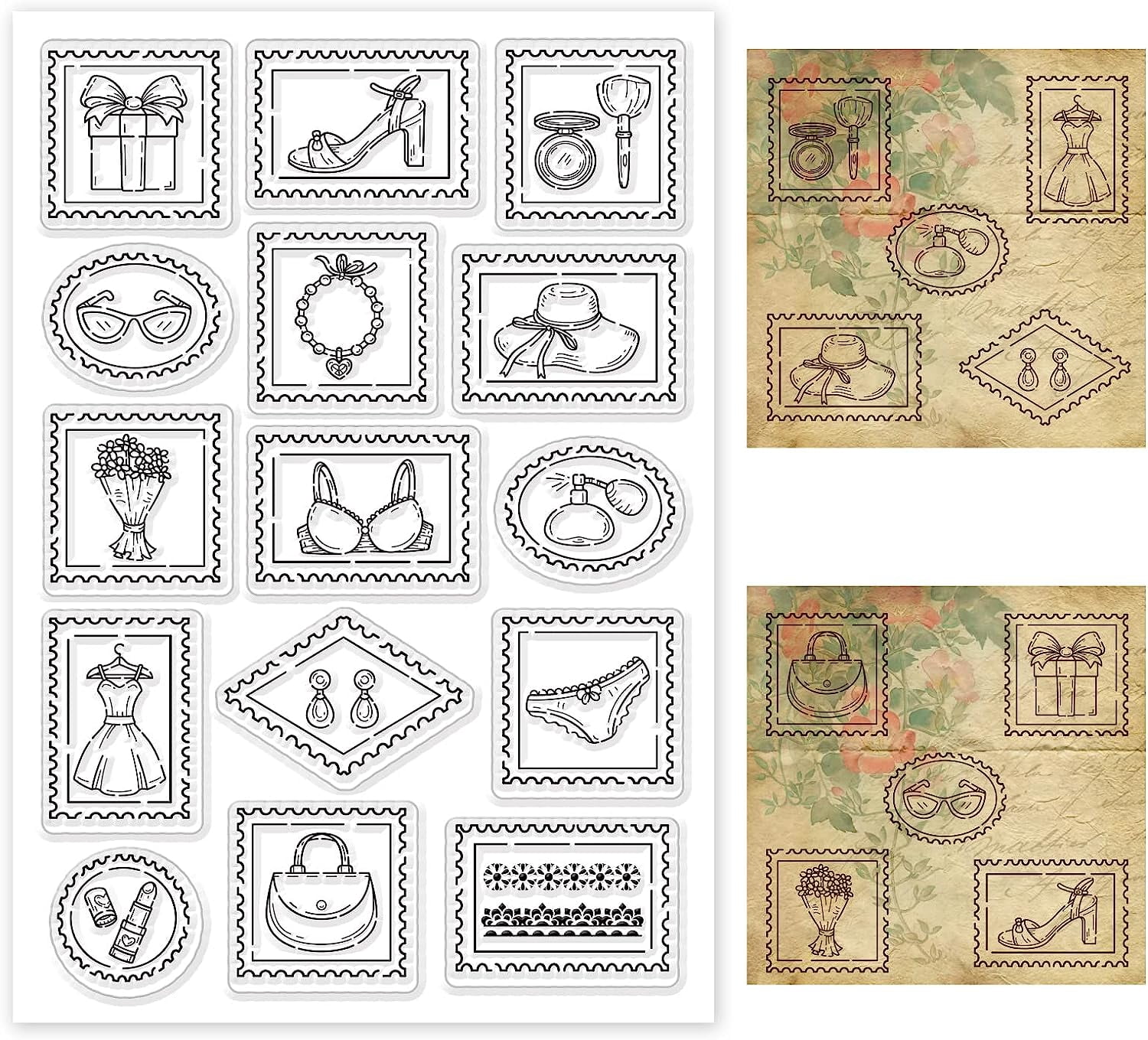 PH Women Wearing Stamps Dress Crafts Clear Stamps Heels Silicone Seal ...