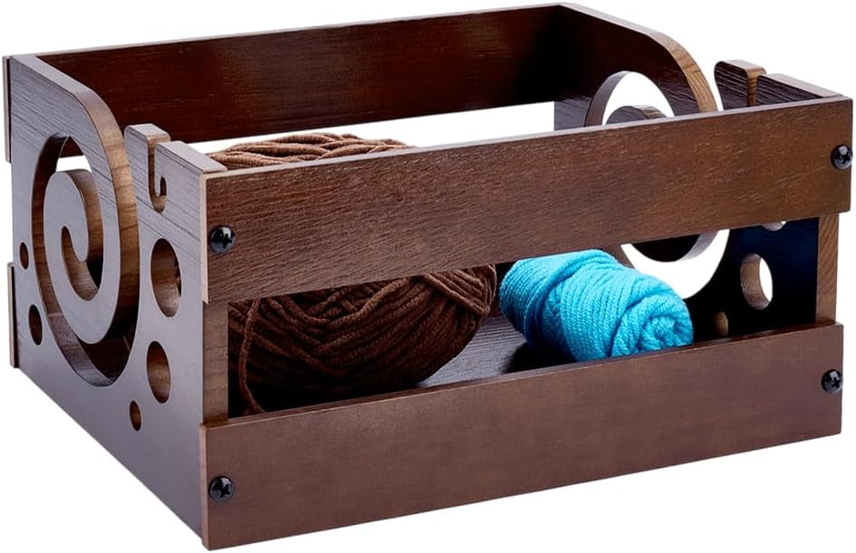 PH Wood Yarn Bowls Large Yarn Holder Knitting Yarns Storage Portable ...