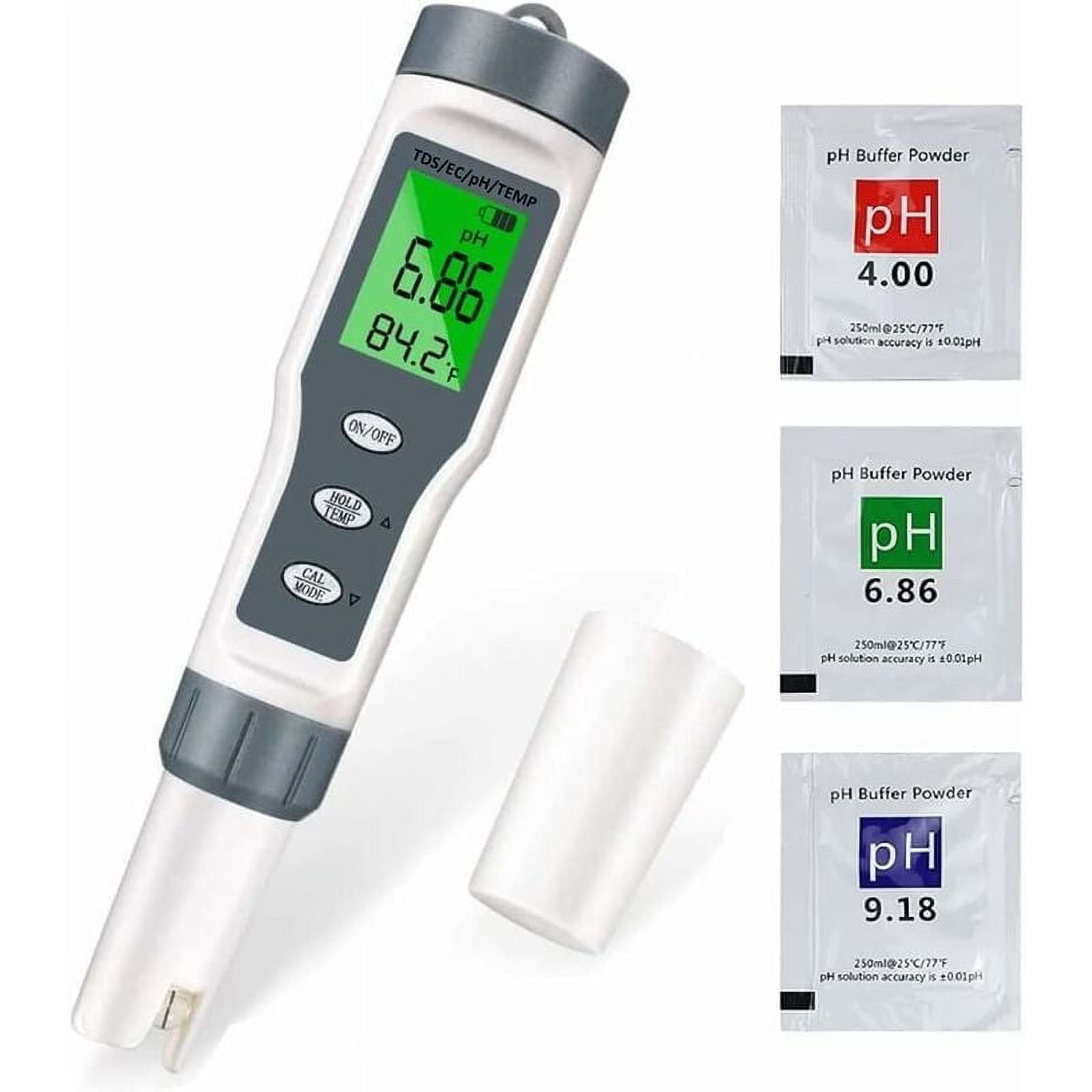 PH meter tester, electronic swimming pool pH meter 4-in-1, pH TDS EC ...