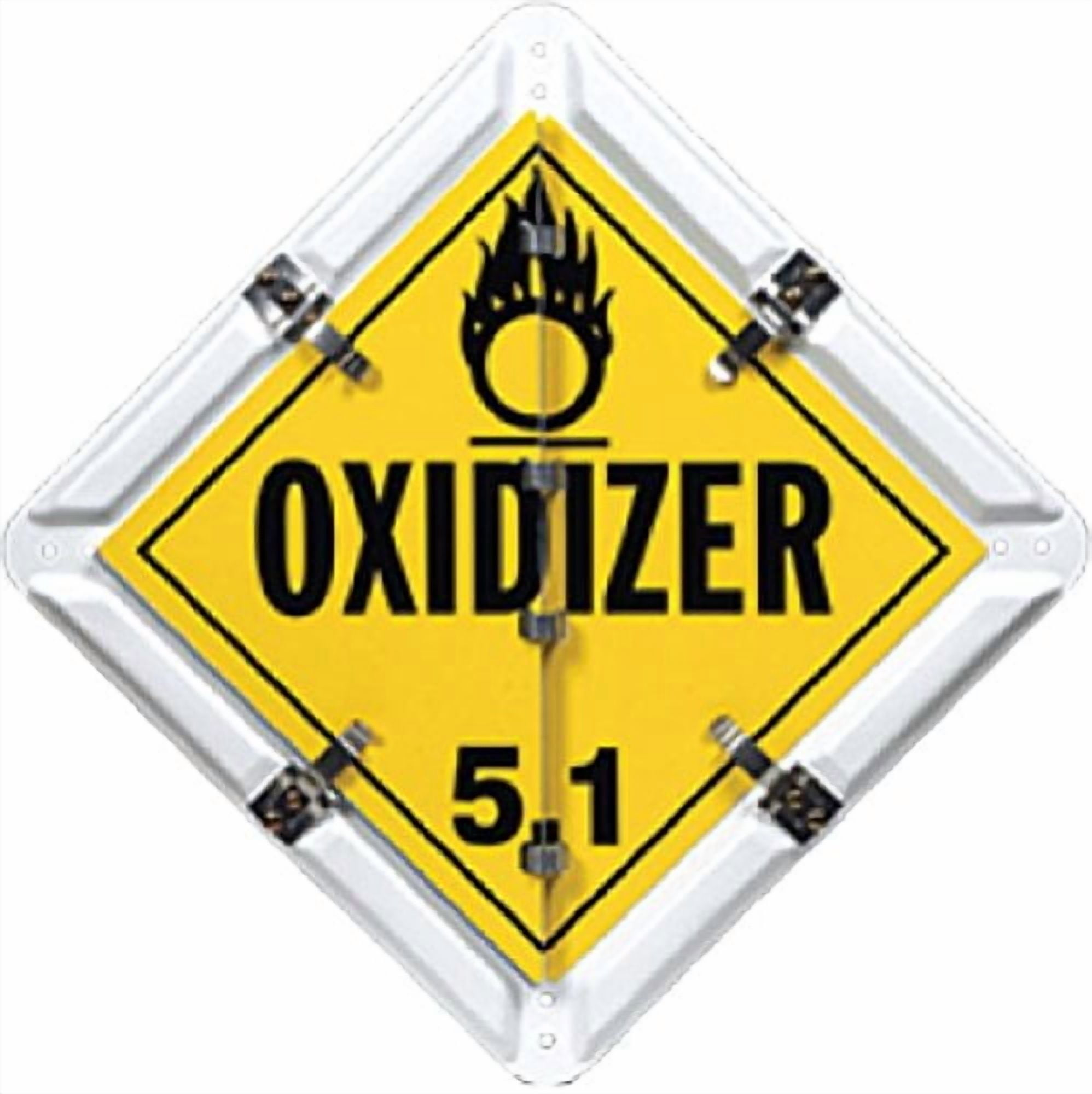 PH6 Standard Flip Placard - 13.75 in. x 13.75 in. Diamond Aluminum DOT ...