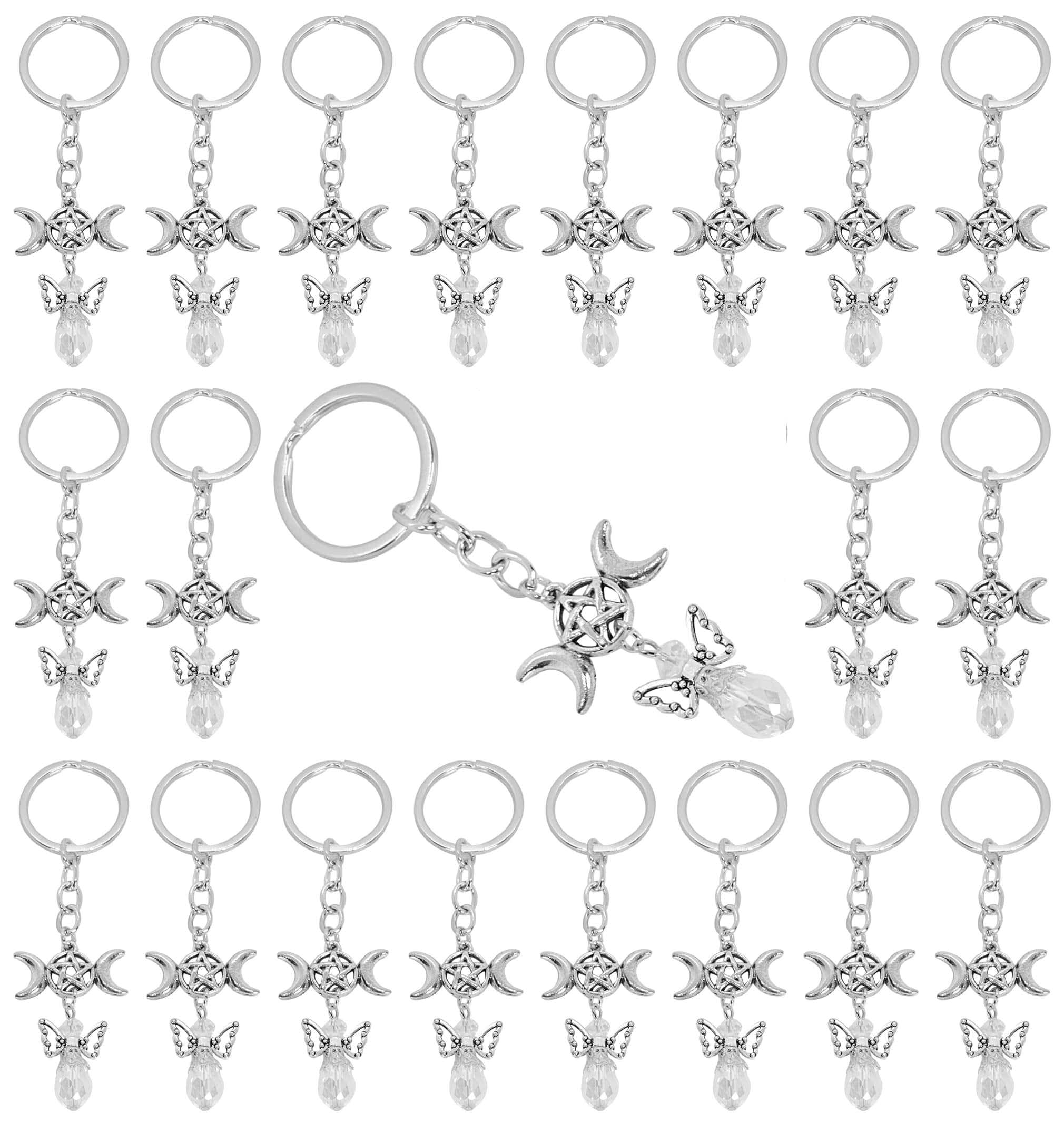 PHAETON 20PCS Angel Keychains MMF7 Angel Charms Angel Wing Pendant for ...