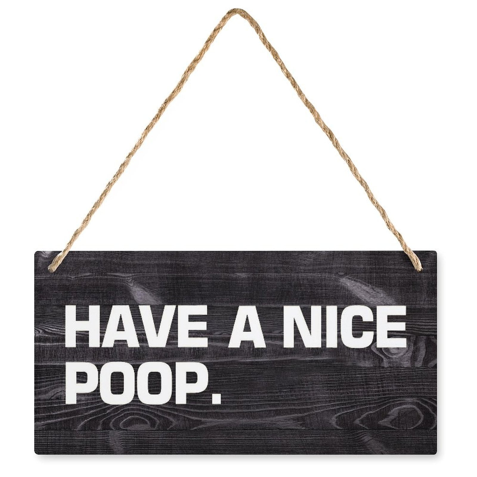 PHAMTE Have a Nice Poop Bathroom Bath Wood Plaque Sign Hanging Door ...