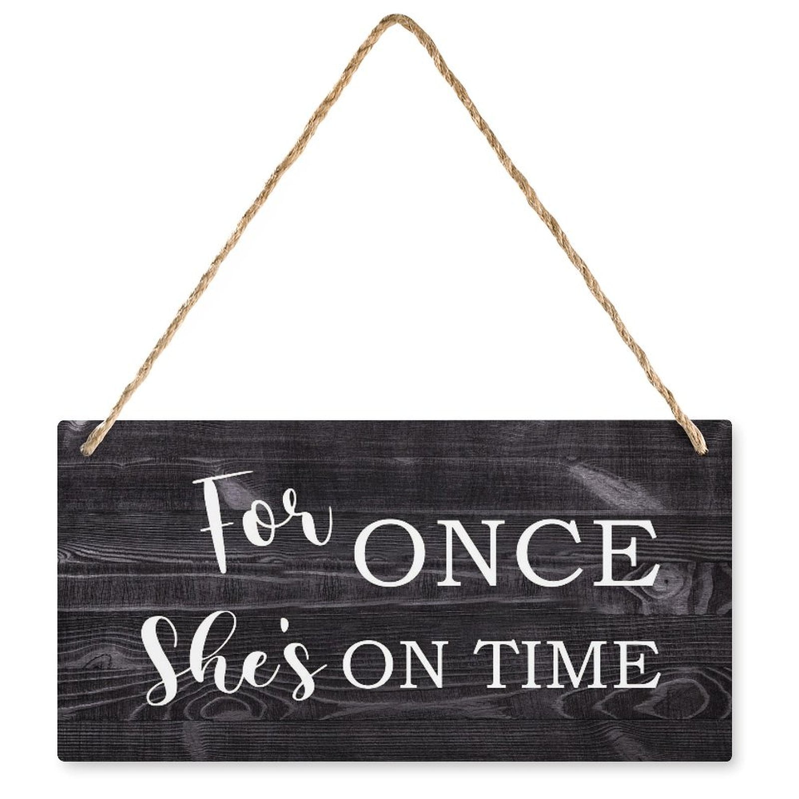 PHAMTE Ring Bearer Sign, Ring Bearer Wedding For Once She's On Time ...