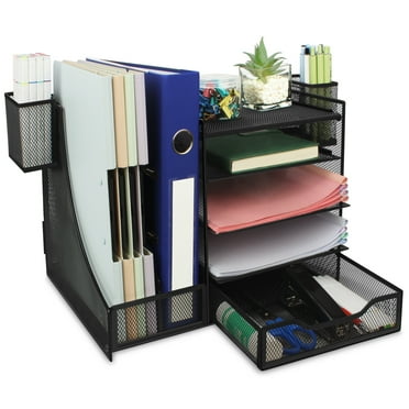 Pen+Gear 2 Piece Set Paperboard Paper Tray Desk Organizer Papyrus Beige ...