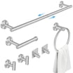 stusgo 7-Piece, Stainless Steel Bathroom Hardware Set Mattle Black Wall ...