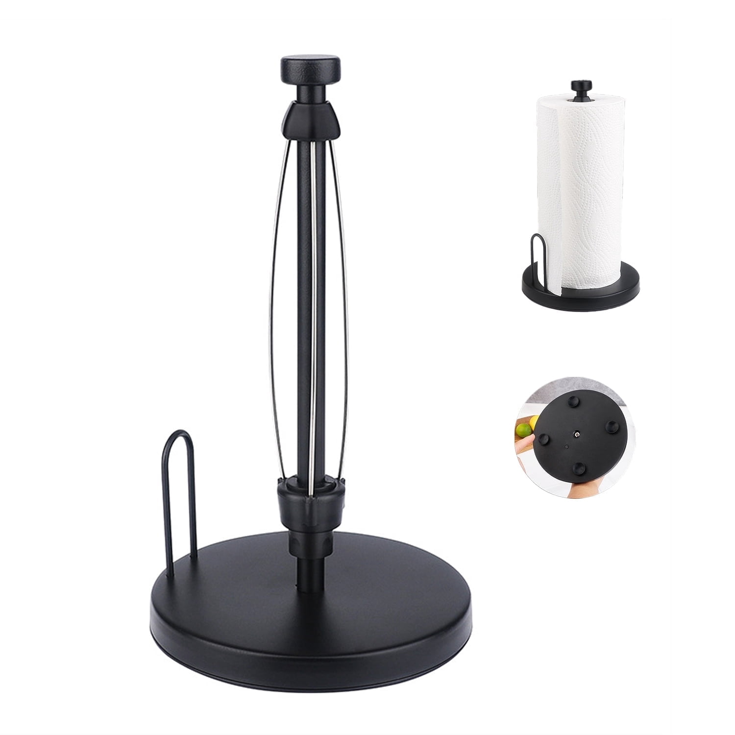 PHANCIR Metal Paper Towel Holder, Non-Slip Base Countertop Stand, One ...