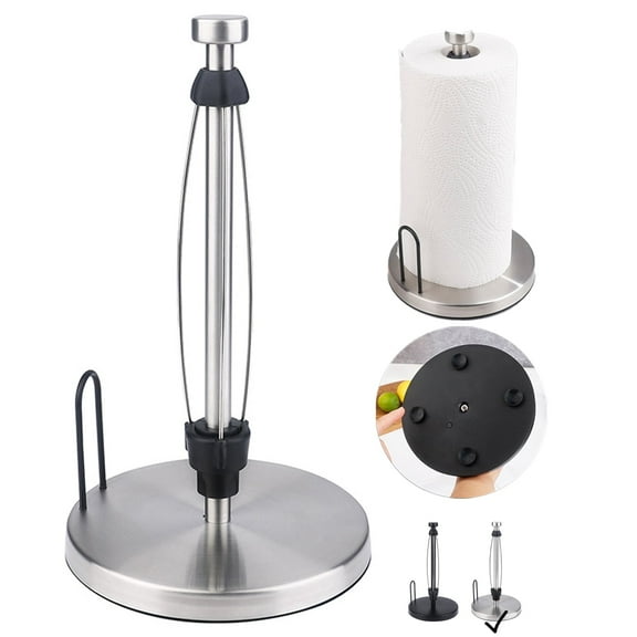 SHIQI-Black Paper Towel Holder Countertop with Heavy Marble Base ...