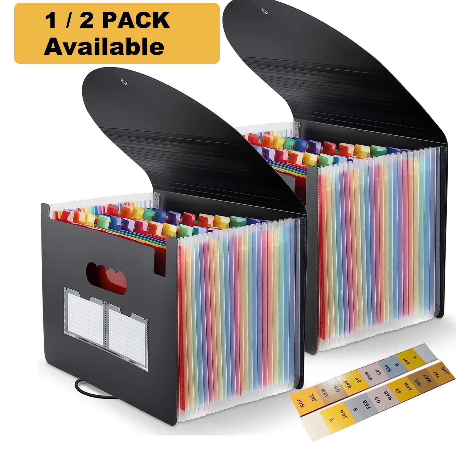 PHANCIR Accordion File Organizer with 24 Pockets, A4 Letter Size ...