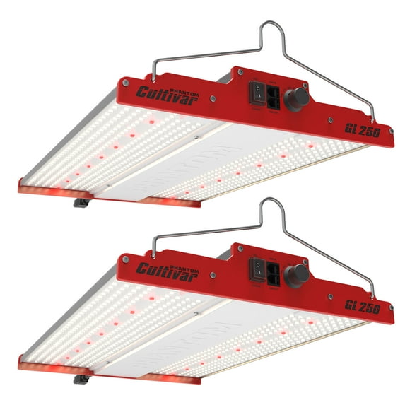 PHANTOM Cultivar GL250 LED Aluminum Grow Tent Plant Light, Red (2 Pack ...