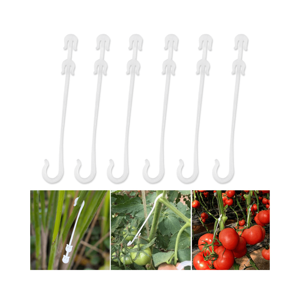 PHANY 150pcs Fruit Tomato Vine Stem J Hook Clips Plant Support Garden ...