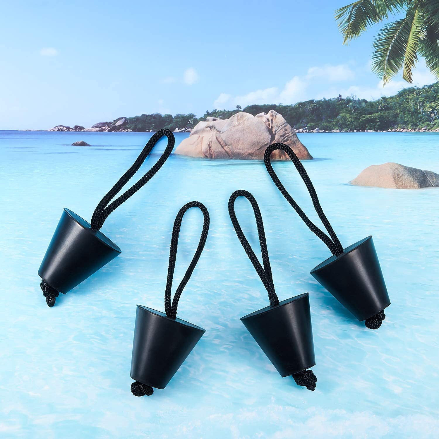 PHANY 4pcs Universal Silicone Scuttle Plugs Canoe Boat Drain Holes For ...