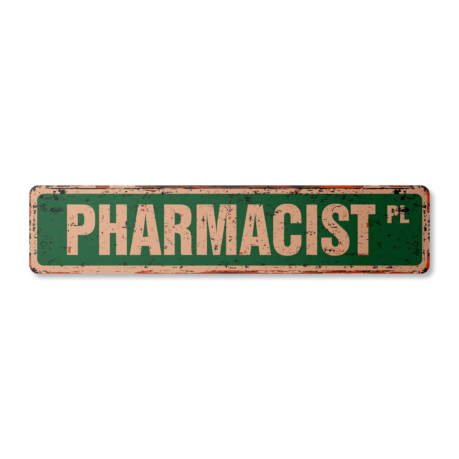 PHARMACIST Vintage Plastic Street Sign druggist drug store pharmacy ...
