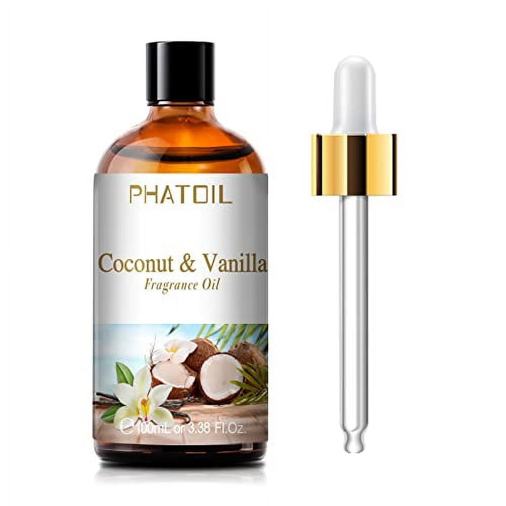 PHATOIL 3.38FL.OZ Coconut & Vanilla Fragrance Oils for Aromatherapy, Essential Oils for ...