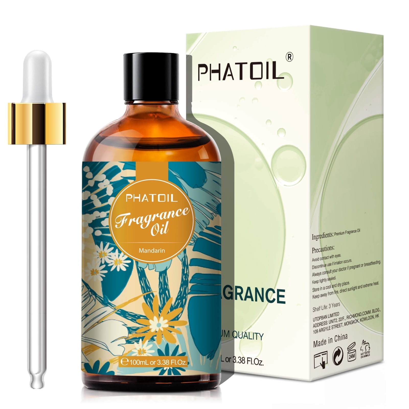 PHATOIL Mandarin Fragrance Oils for Aromatherapy, Diffuser, Relaxation ...