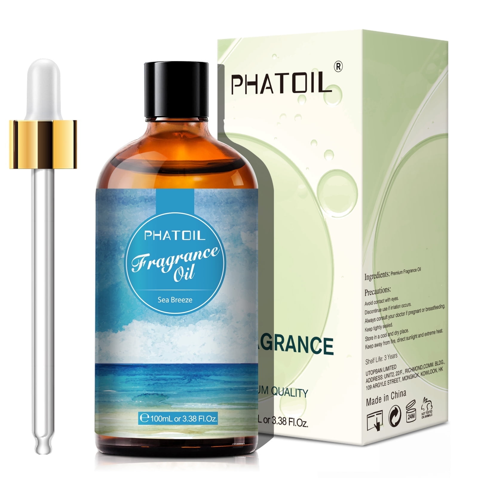 Phatoil, Sea Breeze Fragrance Oils for Aromatherapy, 3.38 fl oz ...