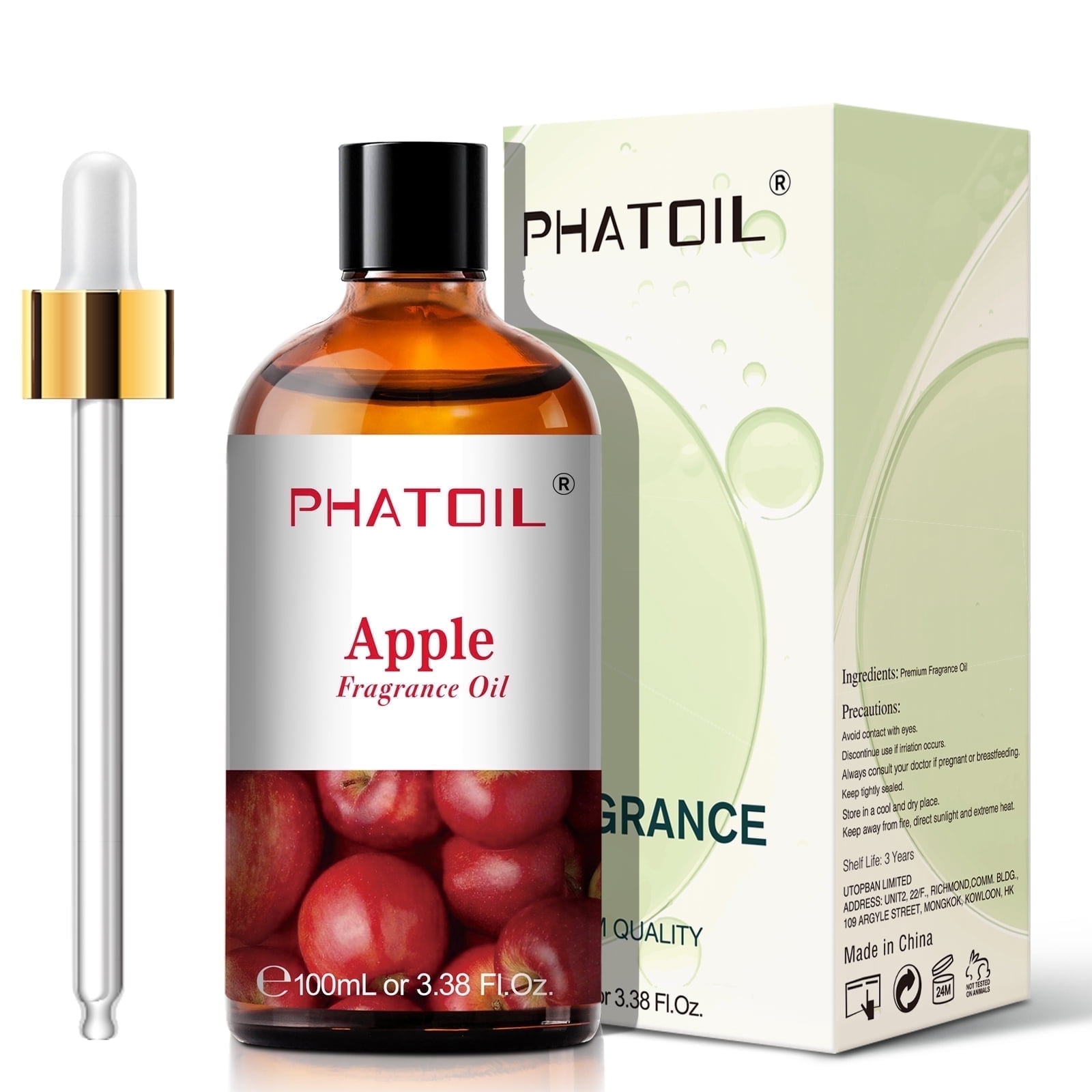 PHATOIL Apple Essential Oils Fruit Scented Oil 100ml, Fragrance Oil for ...