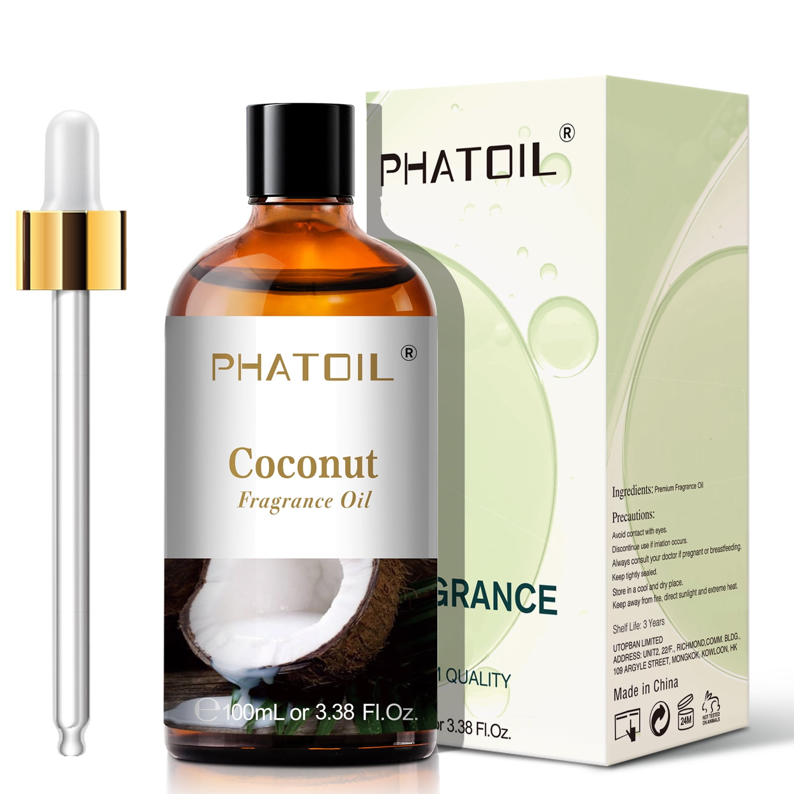 PHATOIL 100% Pure Coconut Essential Oil 100ML for Aromatherapy, Yoga ...