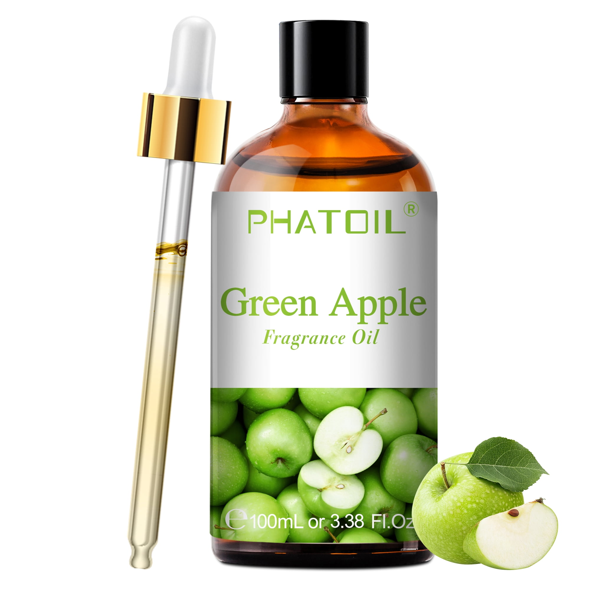 PHATOIL Green Apple Scented Oil 100ml - Fragrance Oil for Candle Making, Soap Making, Diffuser ...