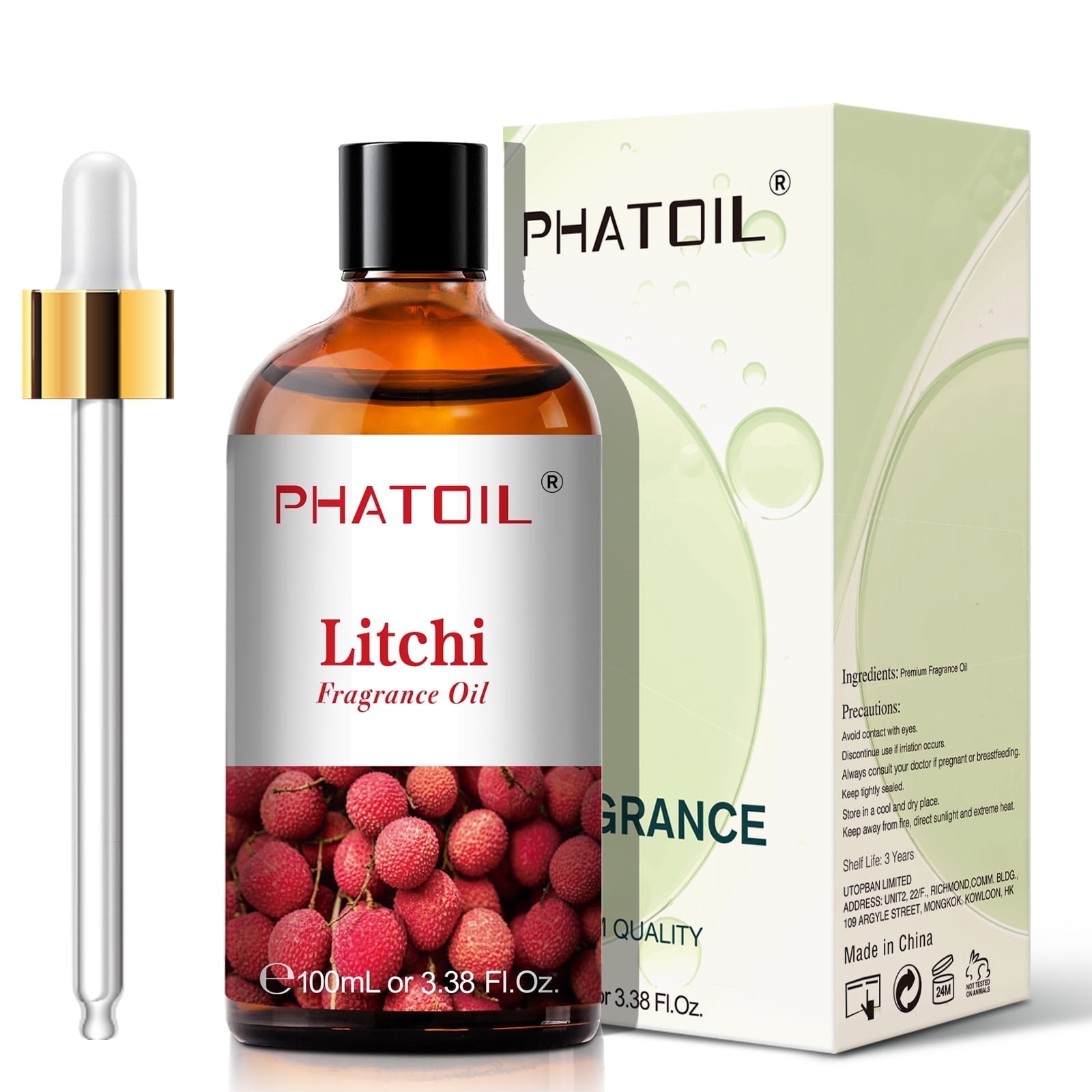 PHATOIL 3.38 Fl Oz Litchi Fragrance Oil Essential Oil 100ml for Candle ...