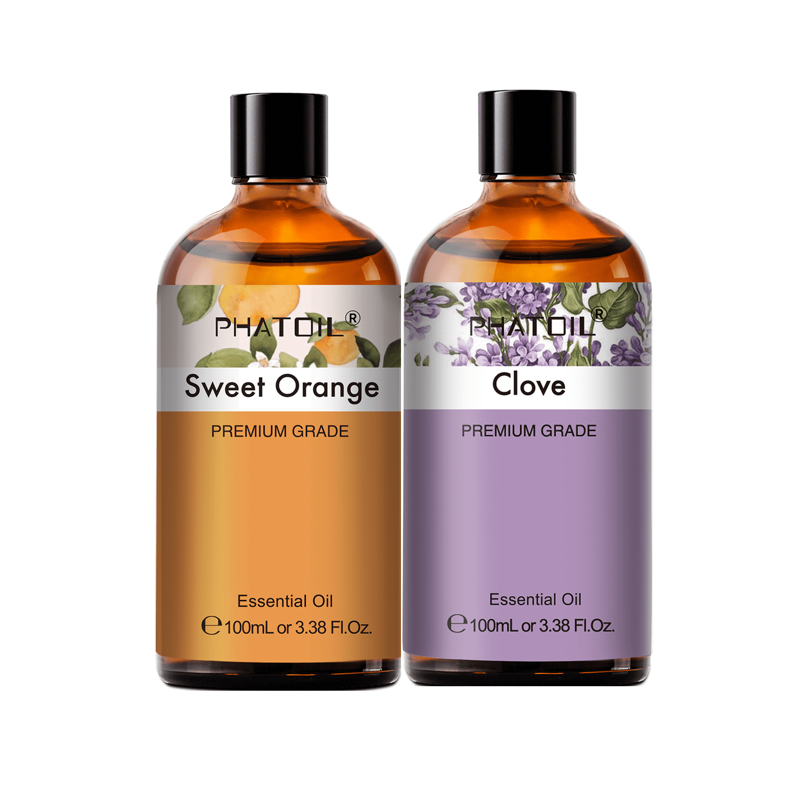 PHATOIL Sweet Orange and Clove Oil Set,100% Pure Essential Oil for ...