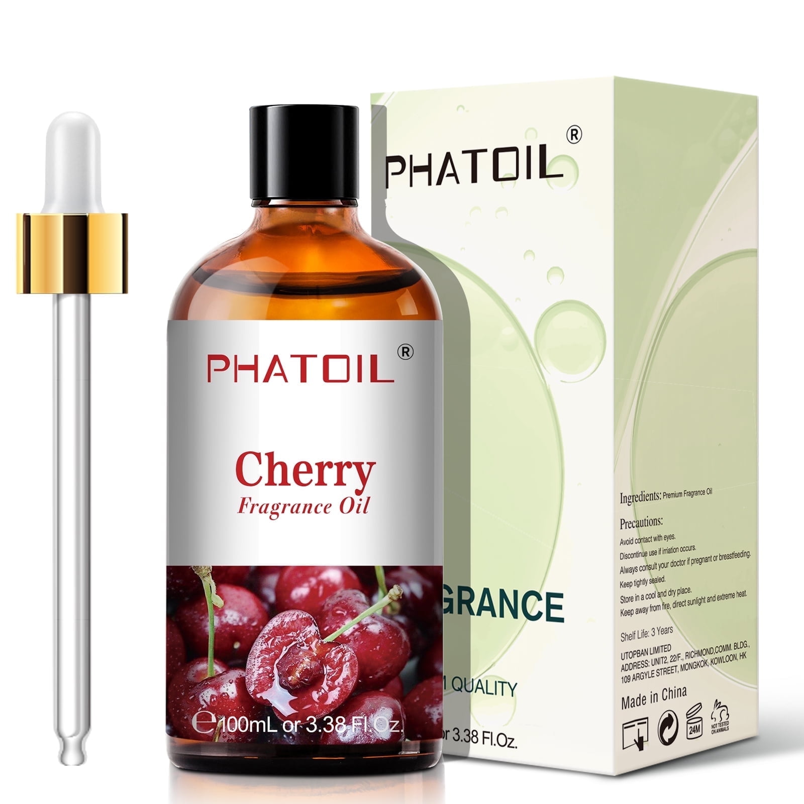 PHATOIL Cherry Essential Oils Fruit Scented Oil 100ml, Fragrance Oil ...