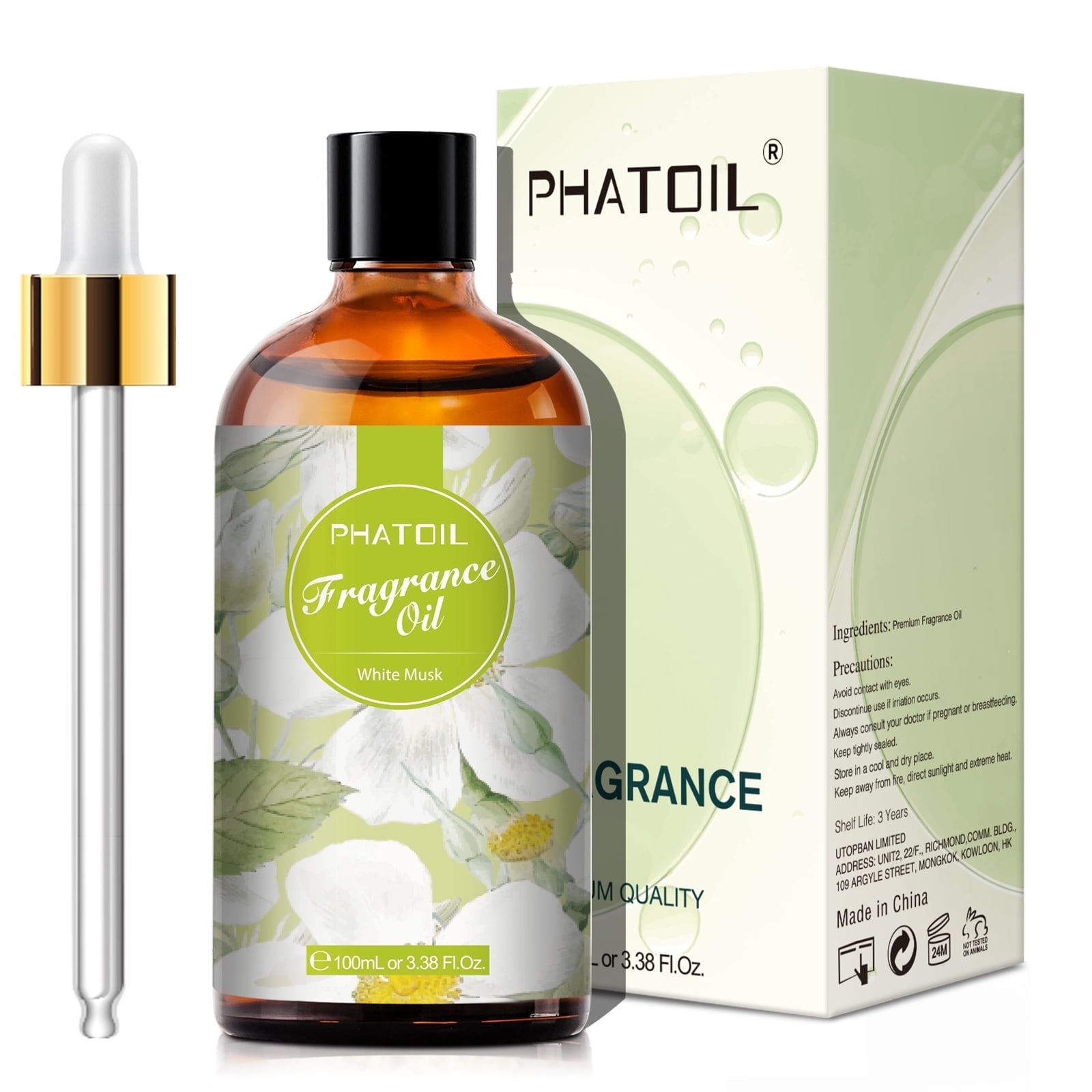 PHATOIL White Musk Fragrance Oil, 3.38 fl oz, for Aromatherapy ...