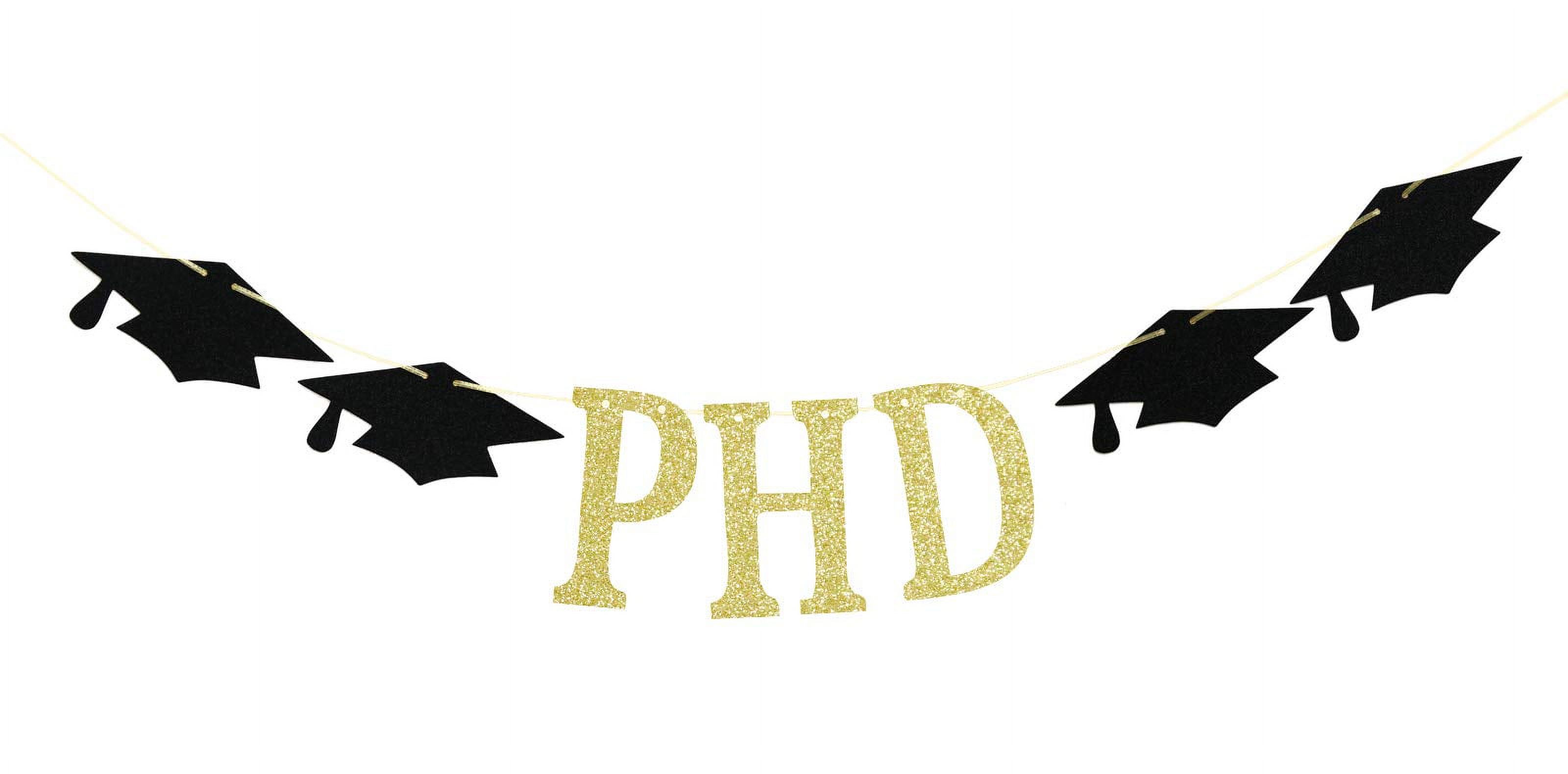 PHD Banner for 2025 MSF2 Graduation Party Decorations, Congrats PHD ...