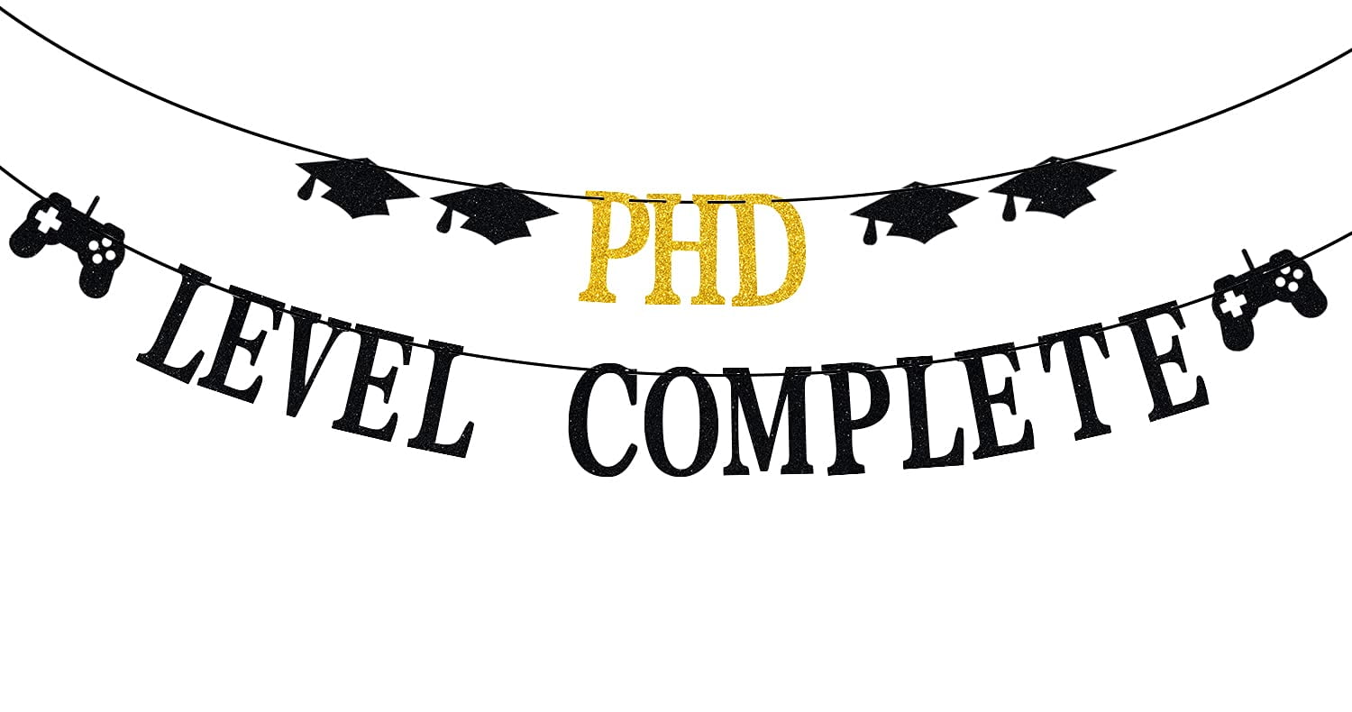 PHD Level Complete Banner, MSF2 Congrats PhD Degree Graduation Party ...